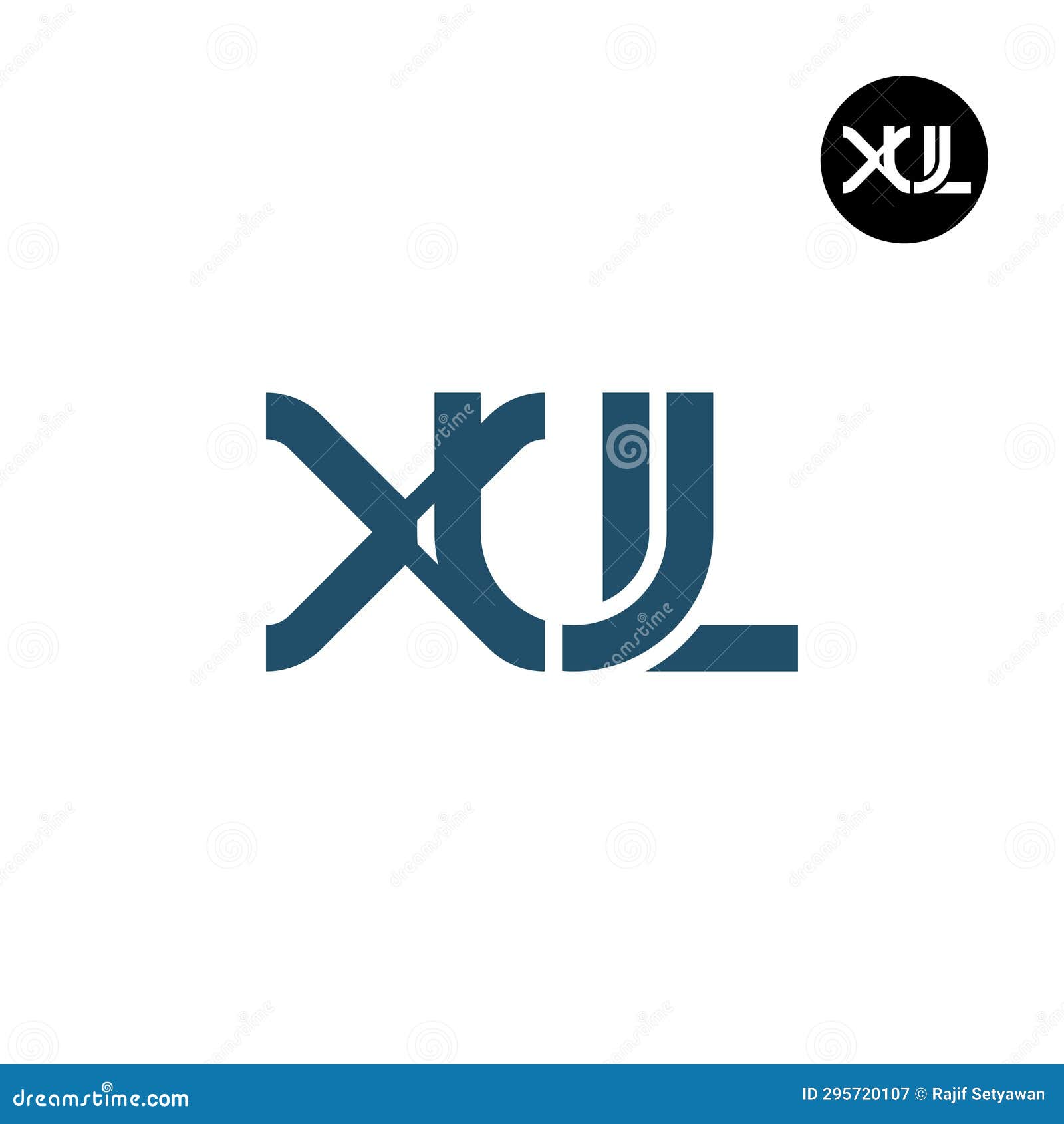 Letter XUL Monogram Logo Design Stock Illustration - Illustration of ...
