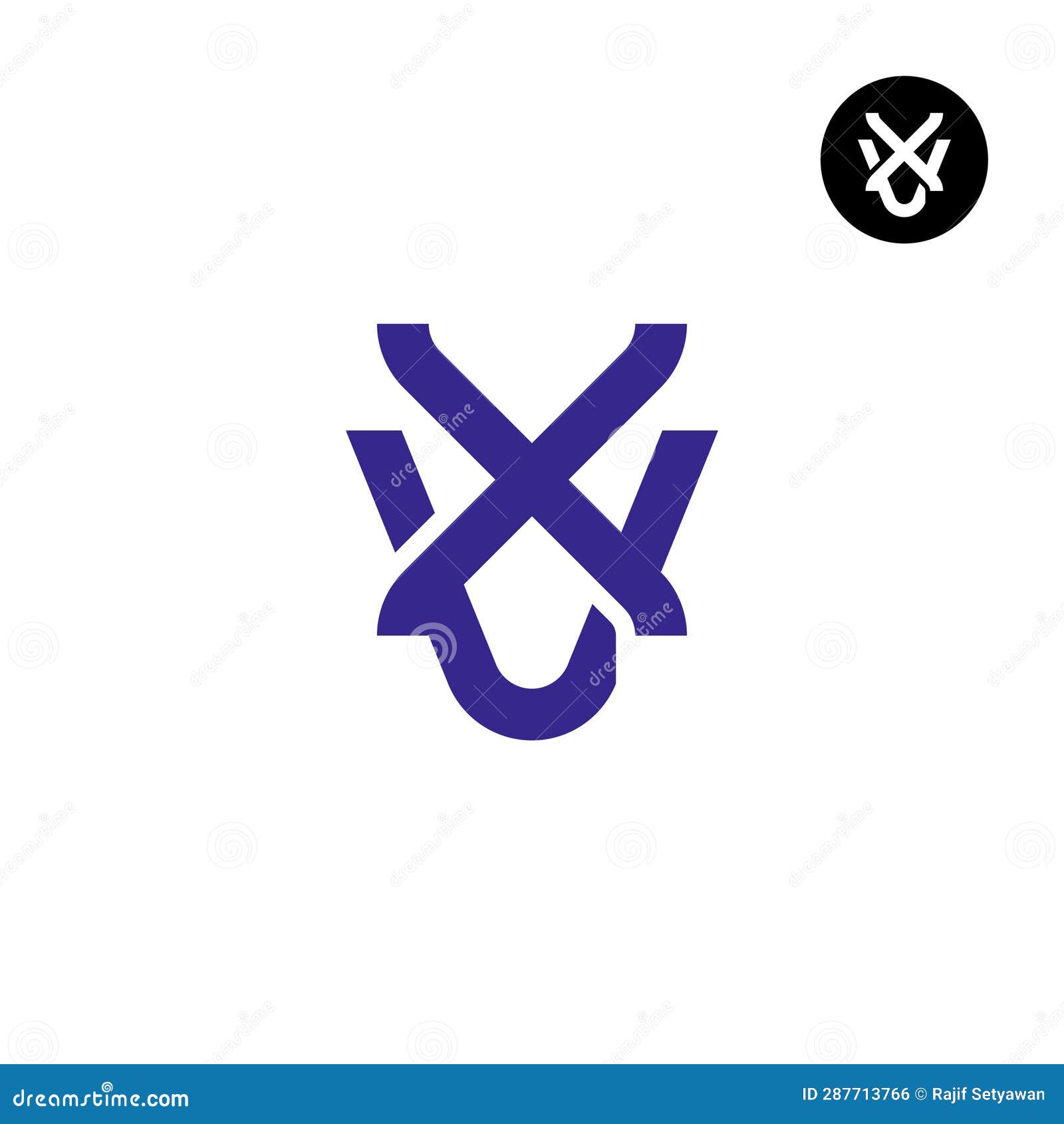 Letter XV VX Monogram Logo Design Stock Illustration - Illustration of ...
