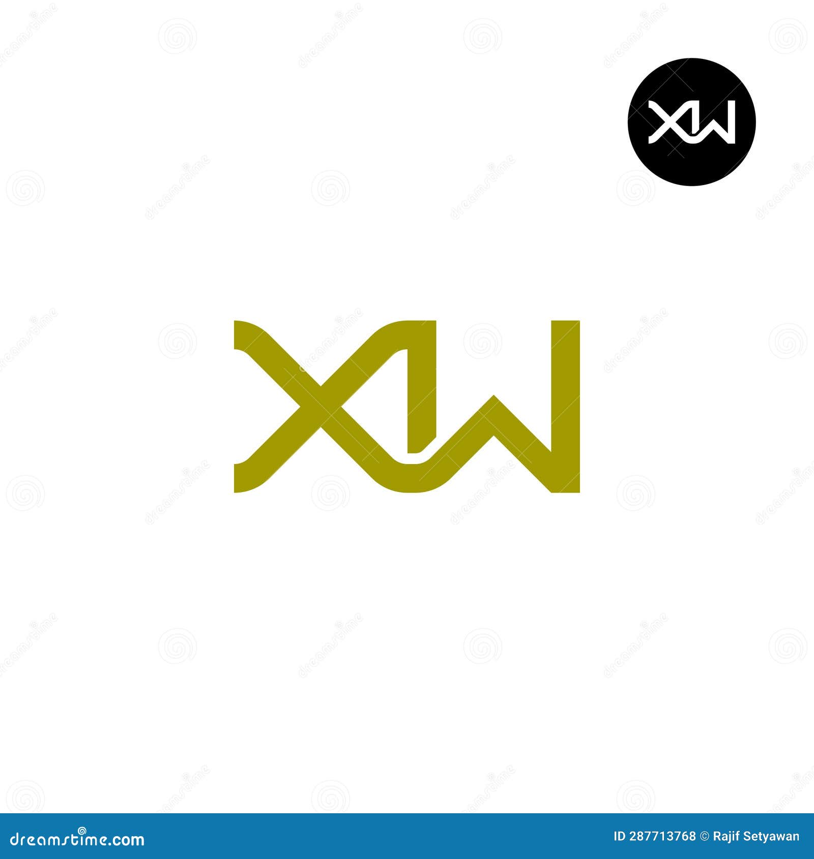 Letter XW Monogram Logo Design Simple Stock Illustration - Illustration ...