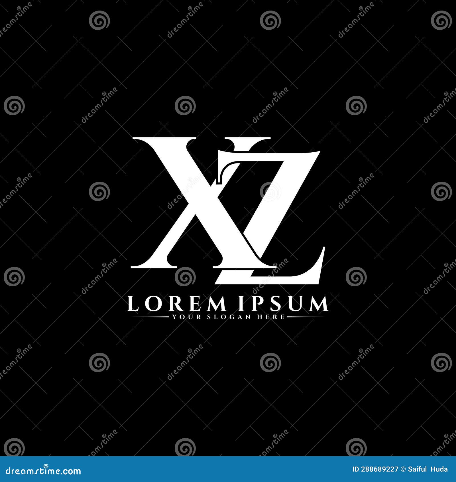 Letter XZ Luxury Logo Design Vector Stock Vector - Illustration of ...