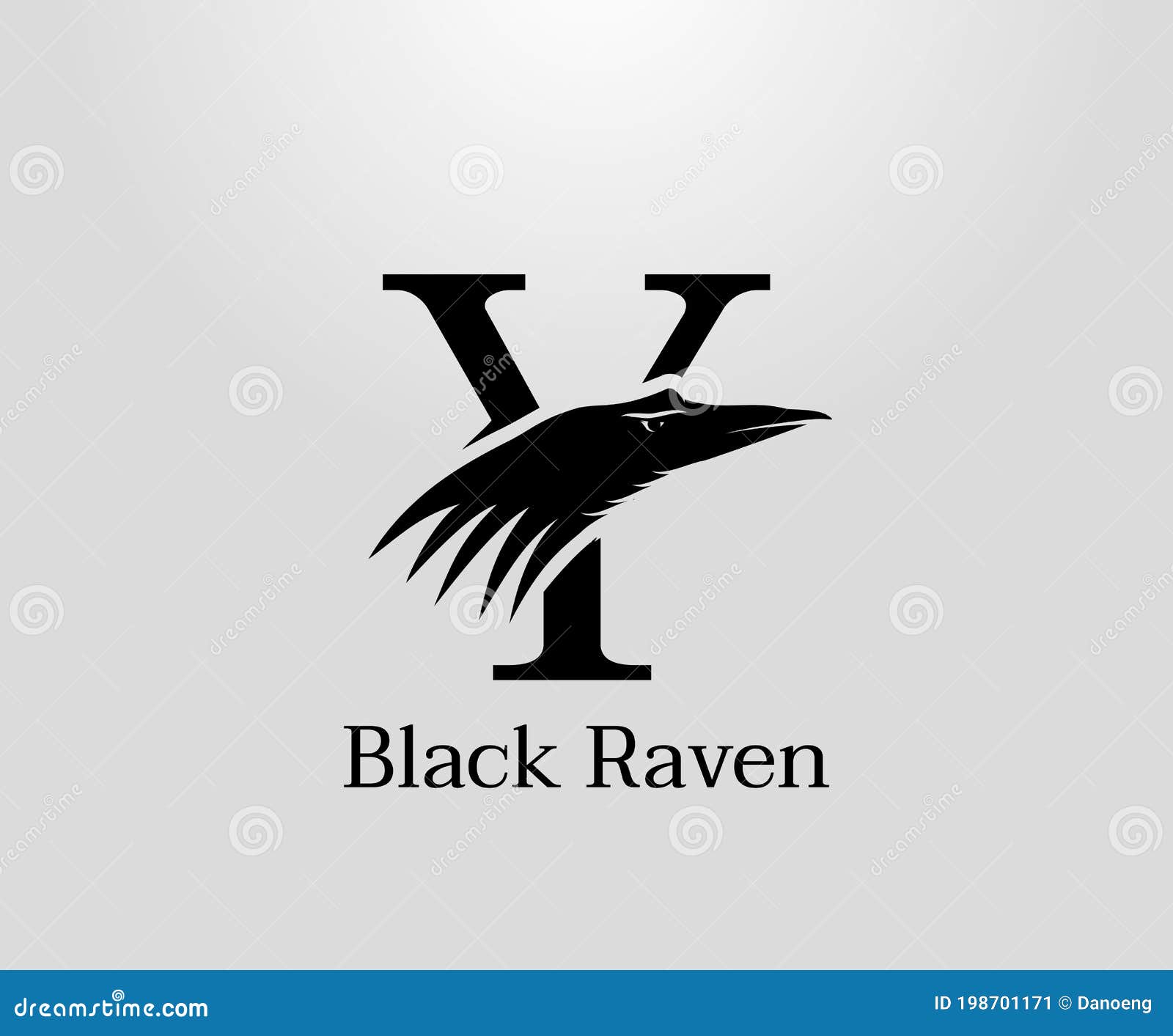 Letter Y Crow Logo Designs, Black Raven in Letter Y Vector Illustration ...