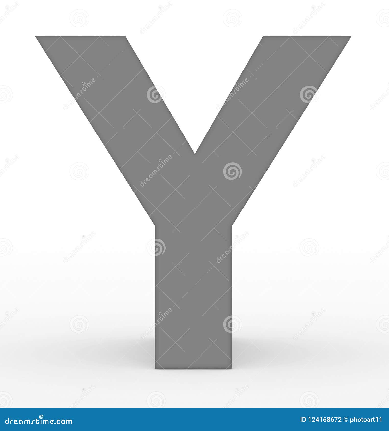 Letter Y 3d Gray Isolated on White Stock Illustration - Illustration of ...