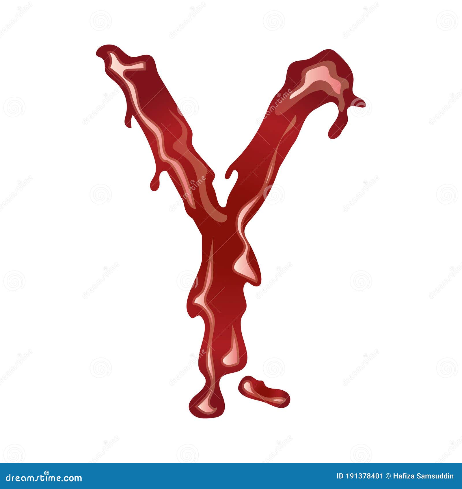 Letter Y with Dripping Blood. Vector Illustration Decorative Design ...
