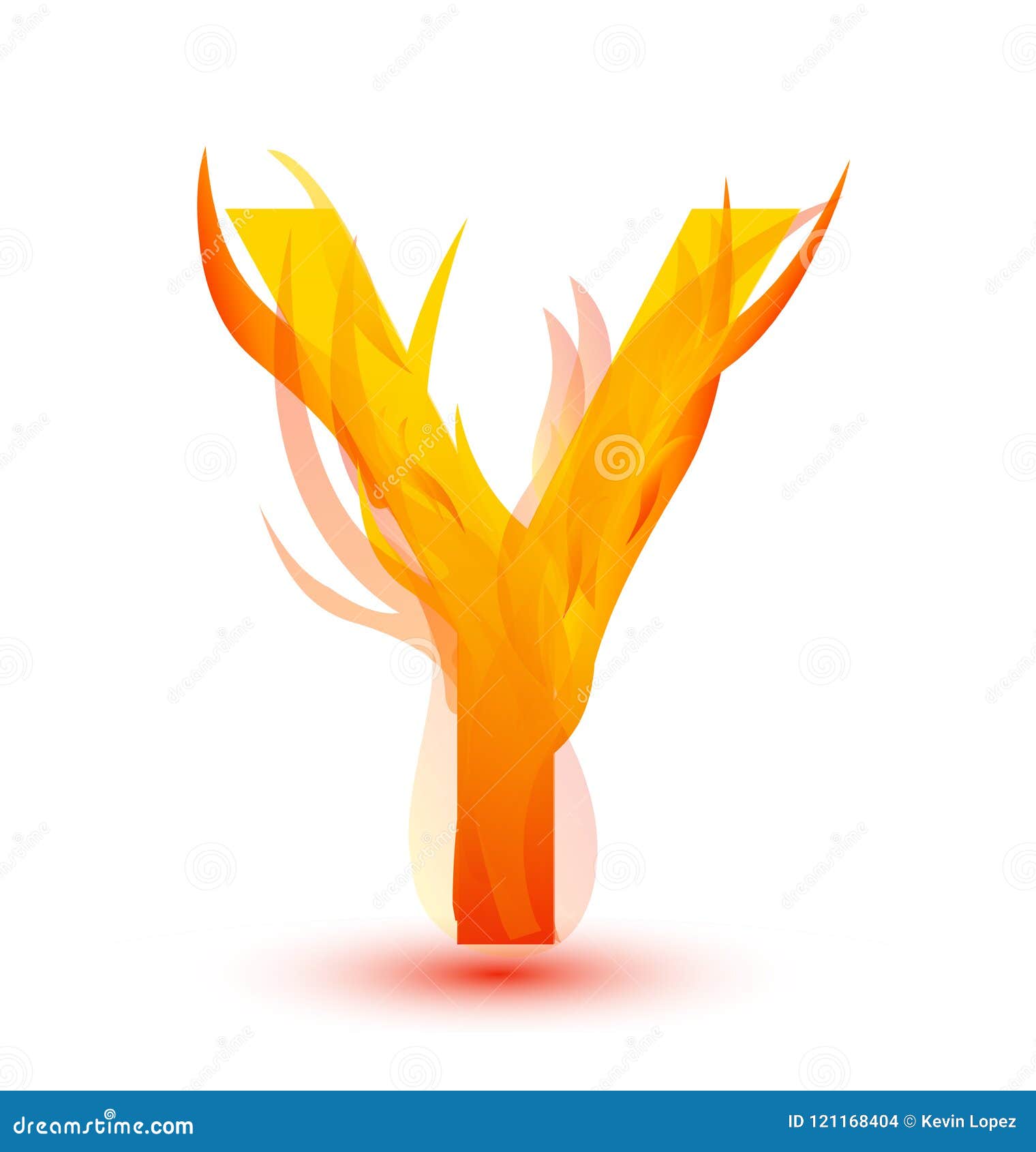 Letter Y in Fire Flame Icon Vector Stock Vector - Illustration of ...