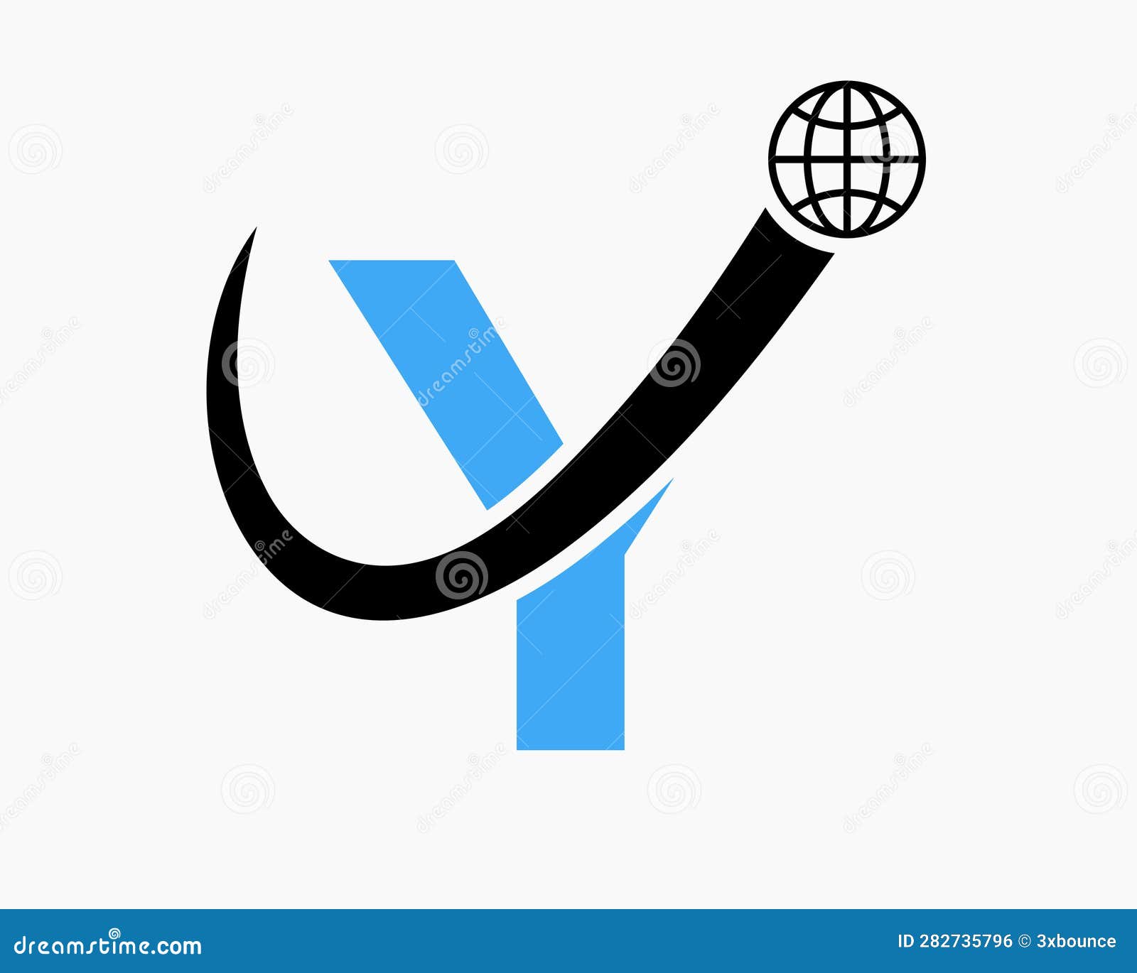 Letter Y Global Logo Design. World Logotype Symbol Vector Template ...