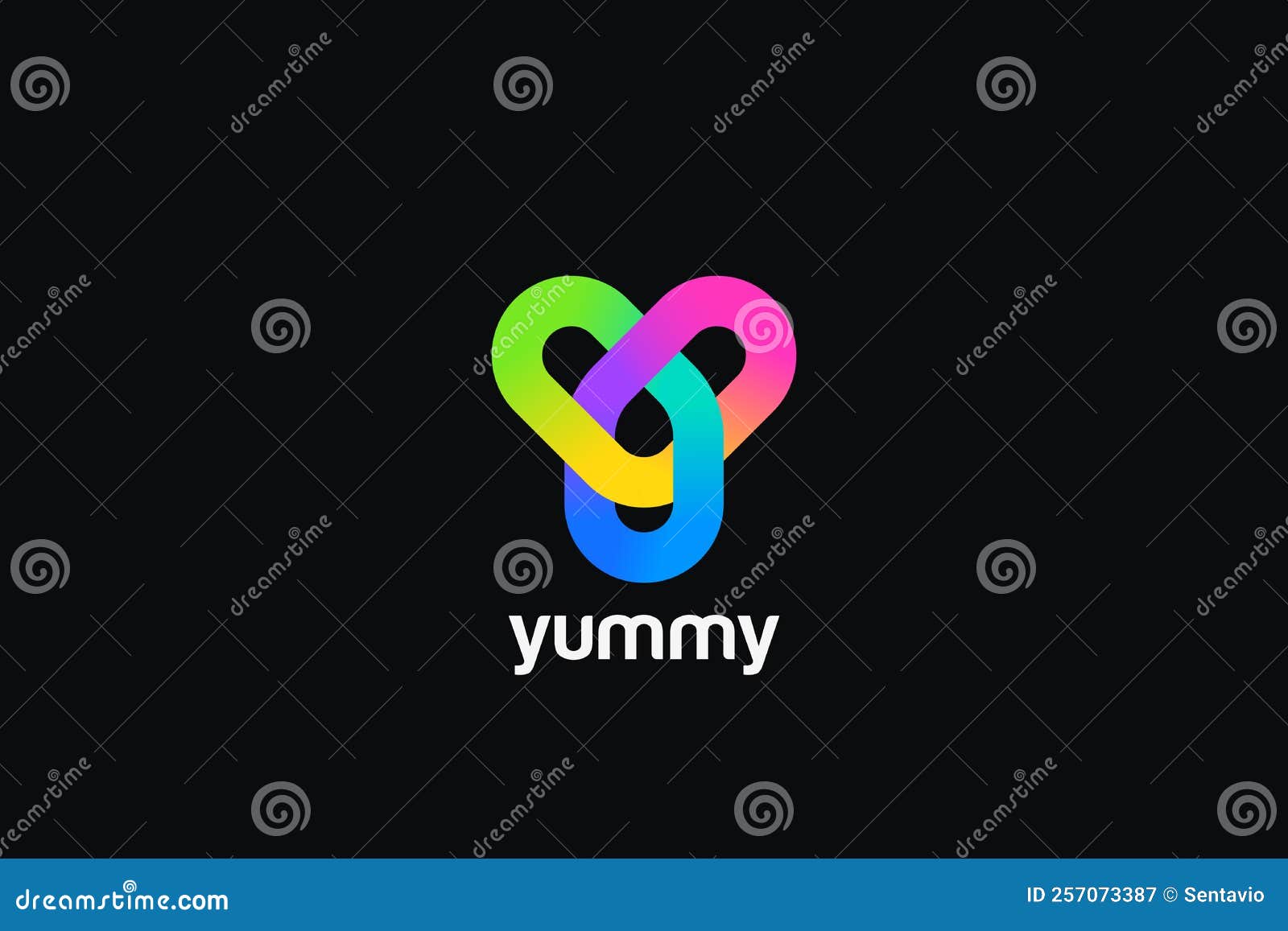 Letter Y Logo Design Geometric Loop Infinite Vector Template Colorful ...