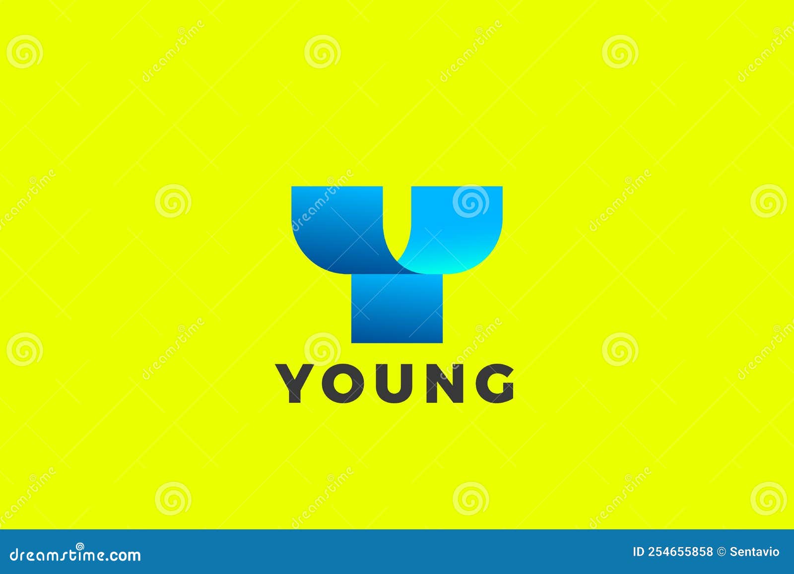 Letter Y Logo Ribbon Design Vector Template. Monogram Logotype Concept ...