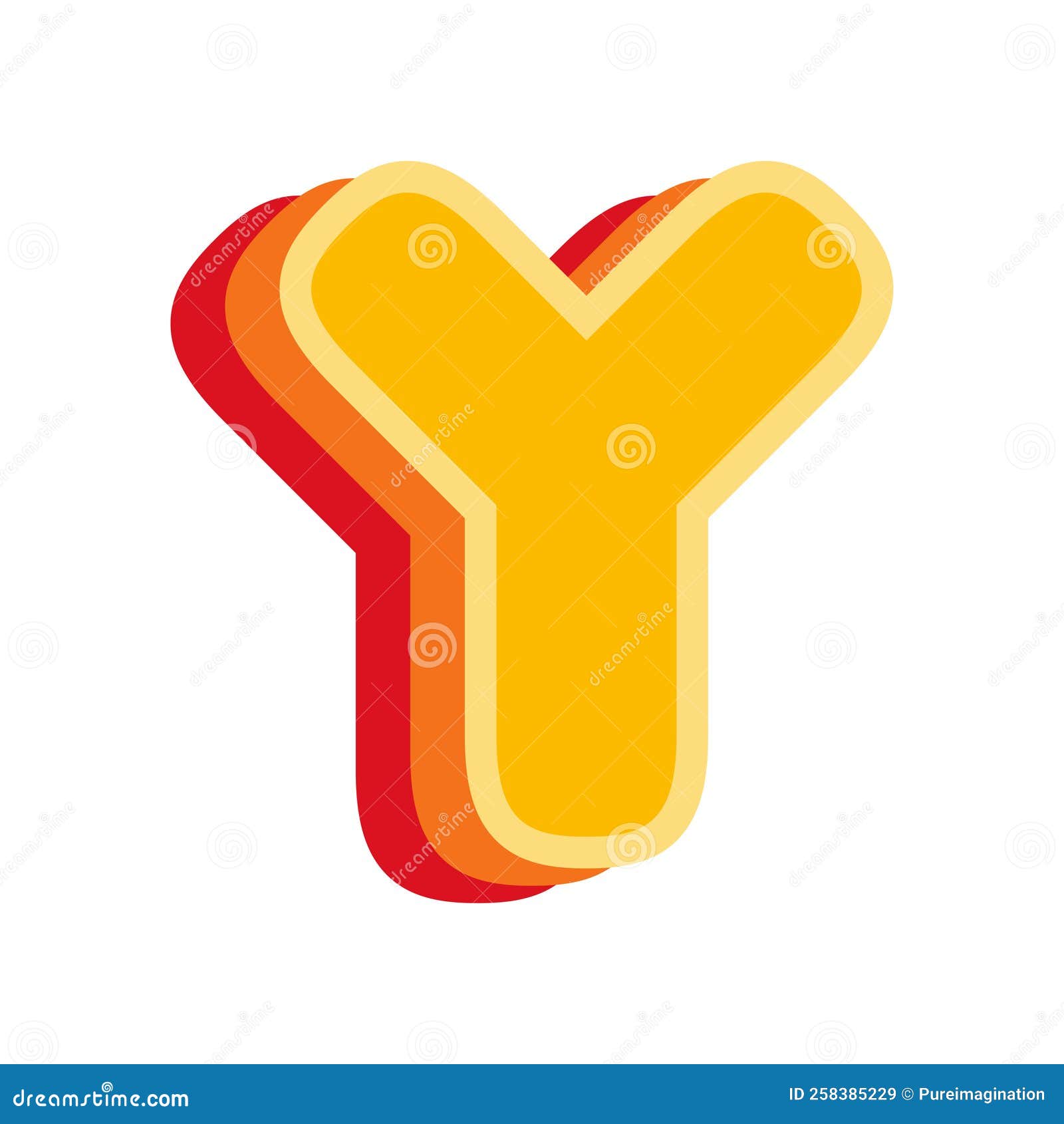 Letter Y Orange, Vector Illustration Stock Vector - Illustration of ...