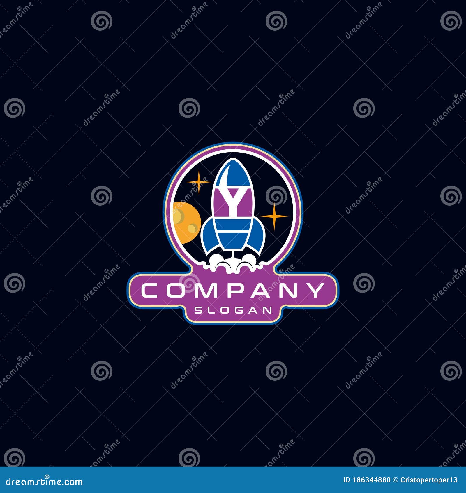 Letter Y Rocket Logo Design Vector Stock Vector - Illustration of ...