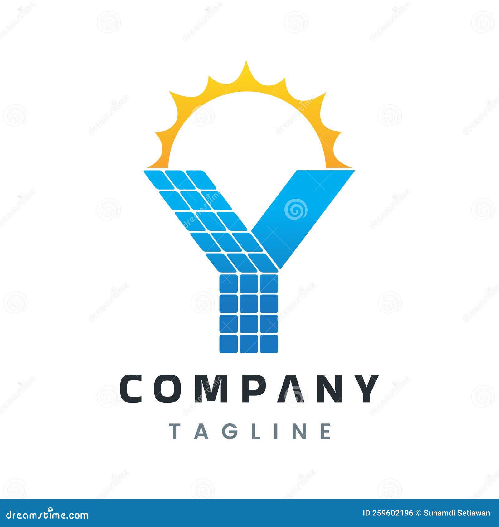 Letter Y Solar Energy Logo, Solar Power Panel Design Stock Vector ...