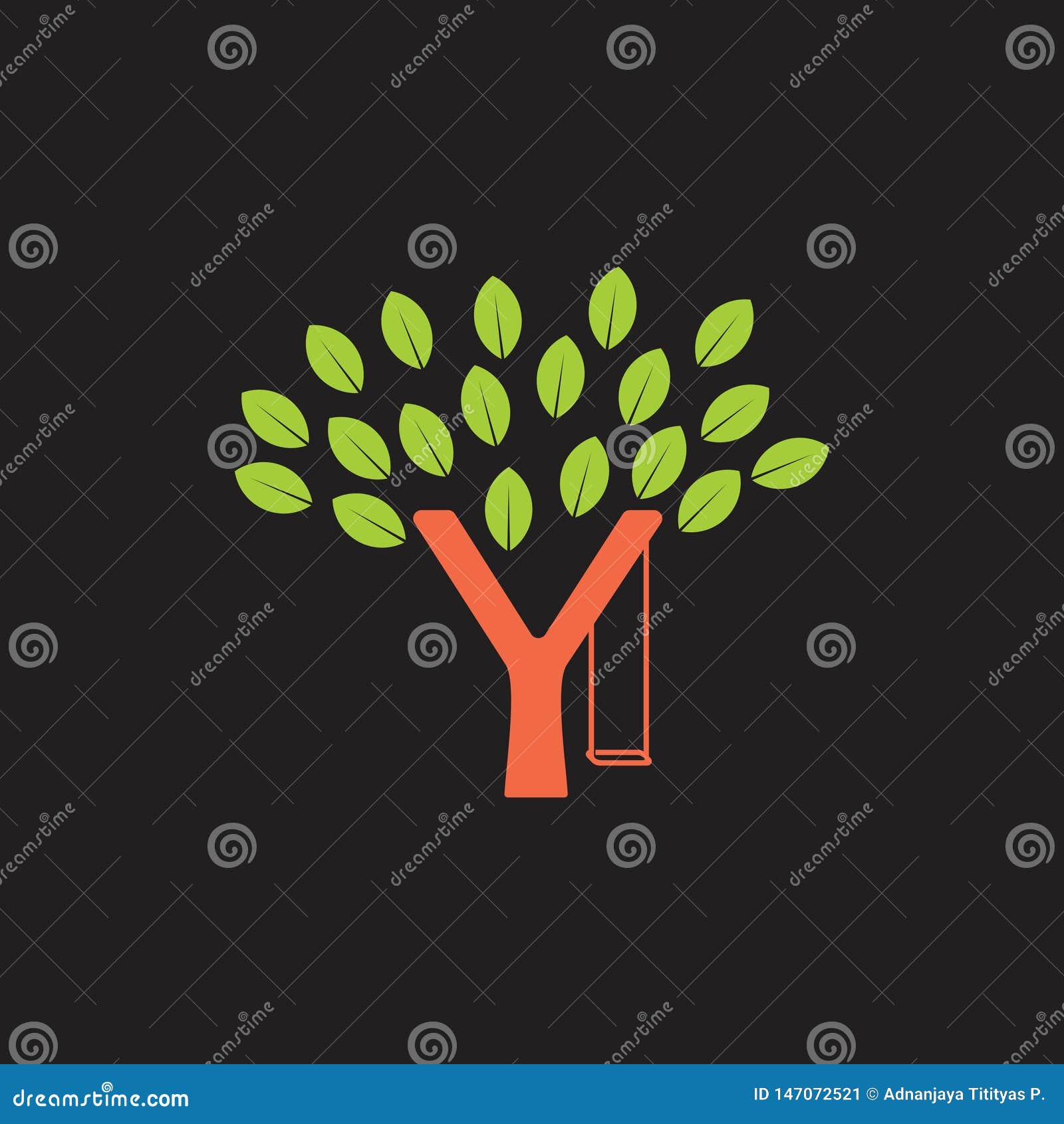 Letter Y Tree Play Ground Kid Concept Logo Vector Stock Vector ...