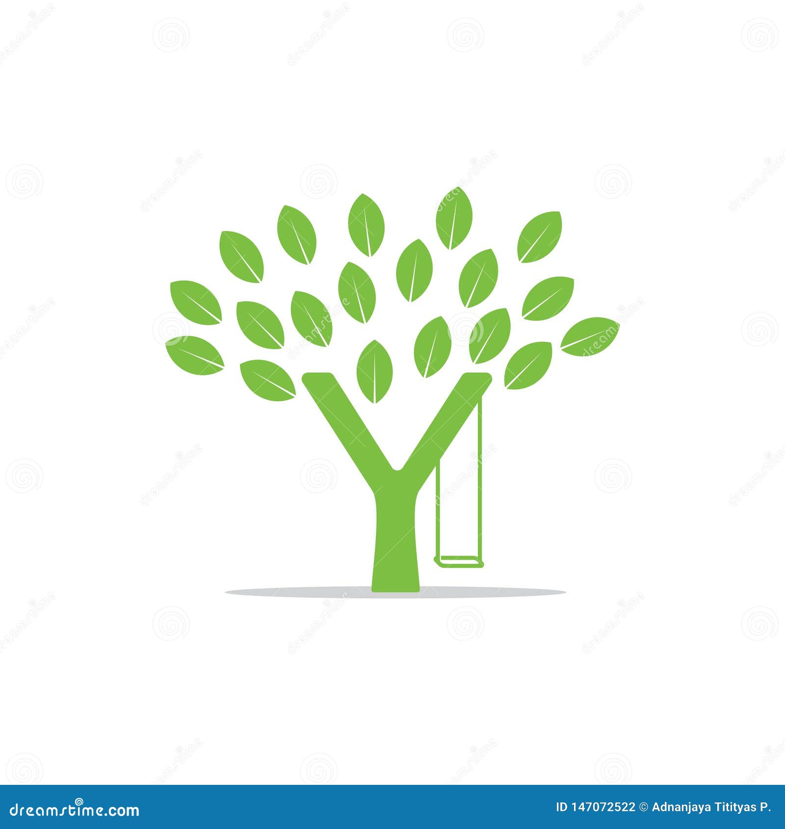 Letter Y Tree Shape Symbol Vector Stock Vector - Illustration of luxury ...