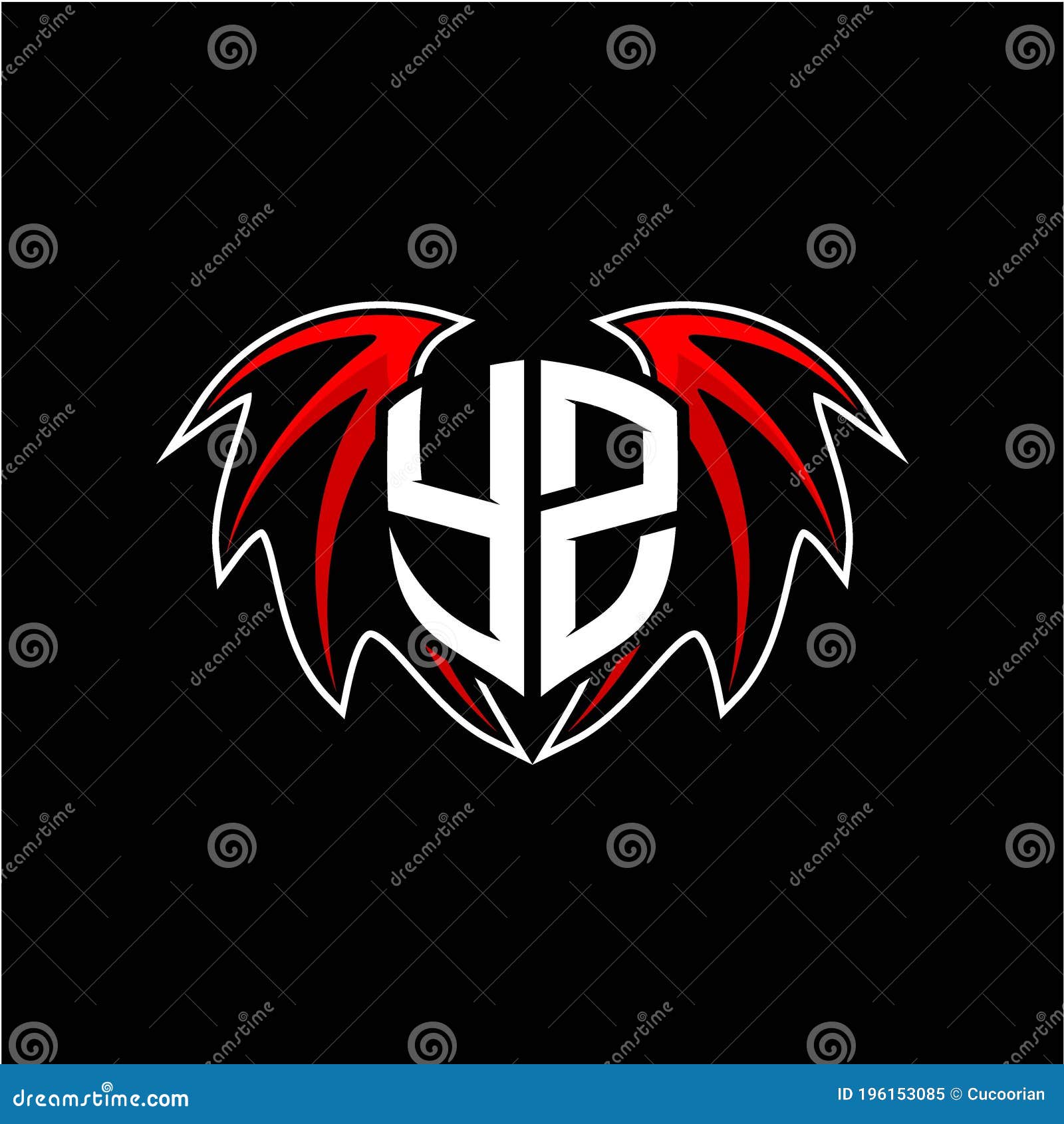 Letter Y Z Initial Vector Logo Template with a Minimalist Dragon Wing ...