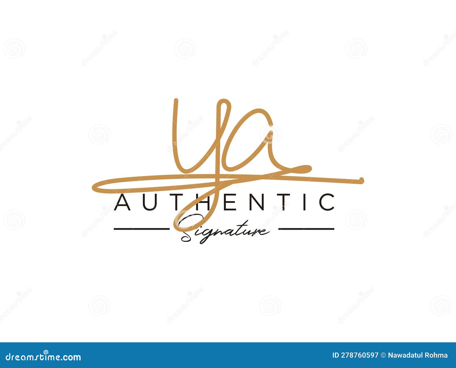 Letter YA Signature Logo Template Vector Stock Vector - Illustration of ...