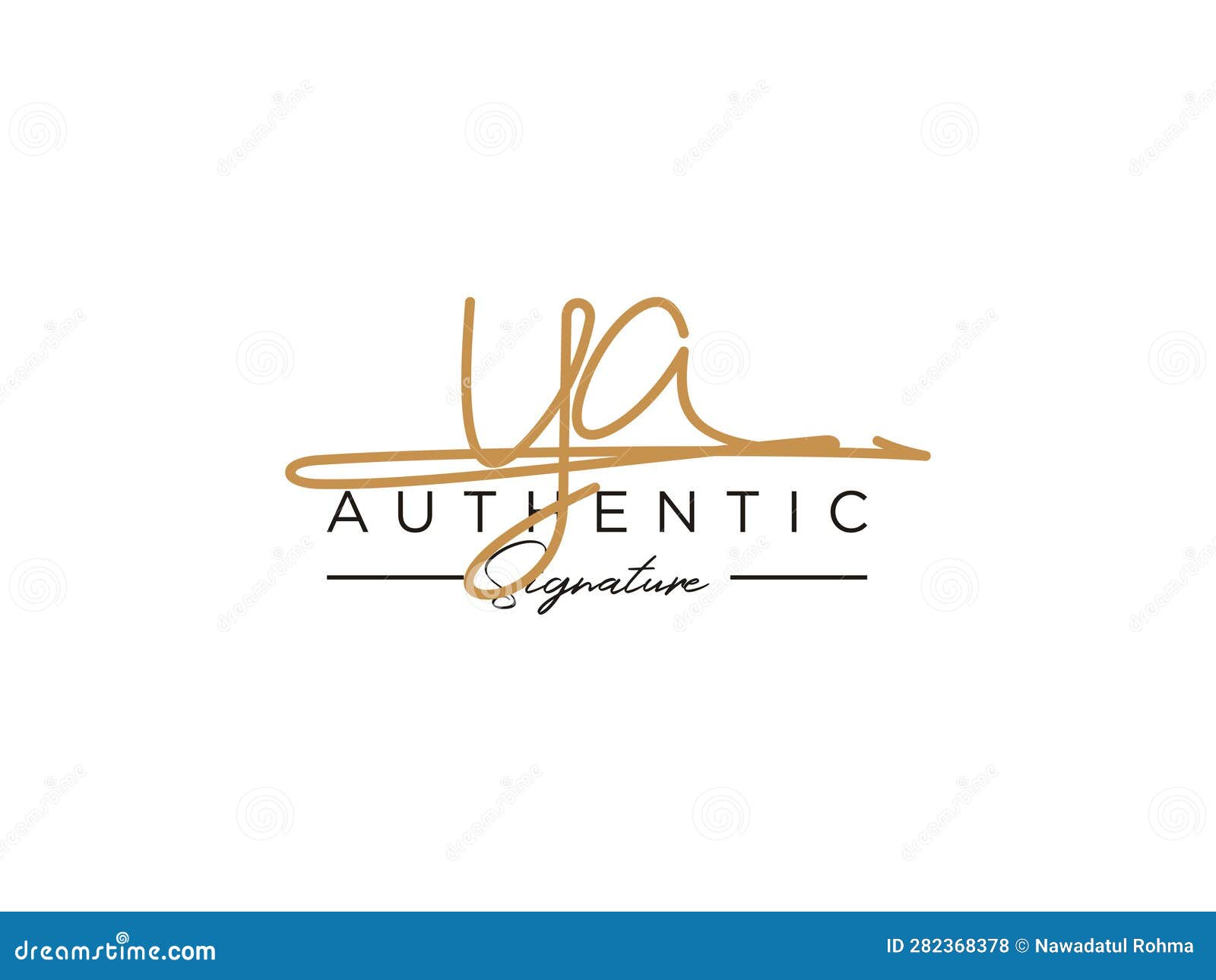 Letter YA Signature Logo Template Vector Stock Vector - Illustration of ...