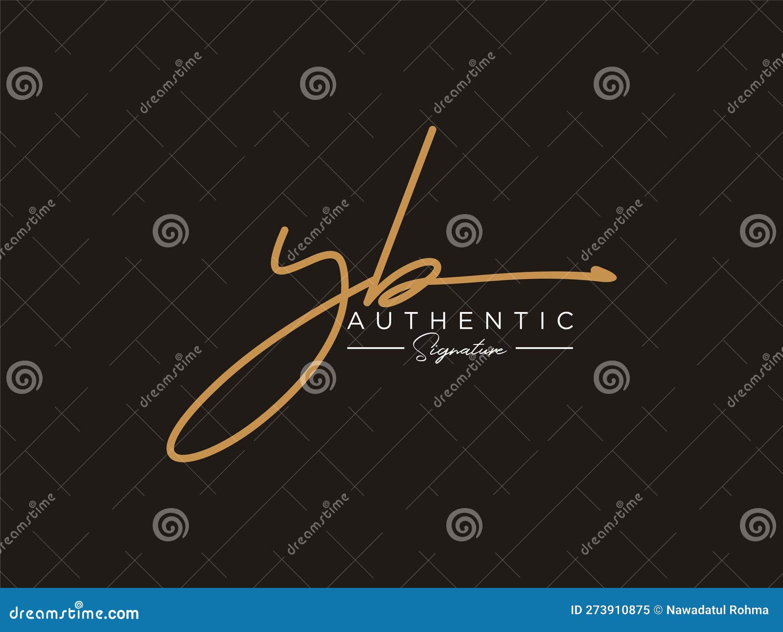 Letter YB Signature Logo Template Vector Stock Vector - Illustration of ...