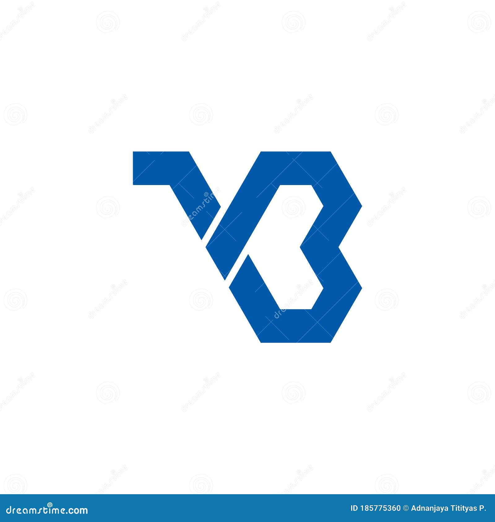 Letter Yb Simple Geometric Design Logo Vector Stock Vector ...