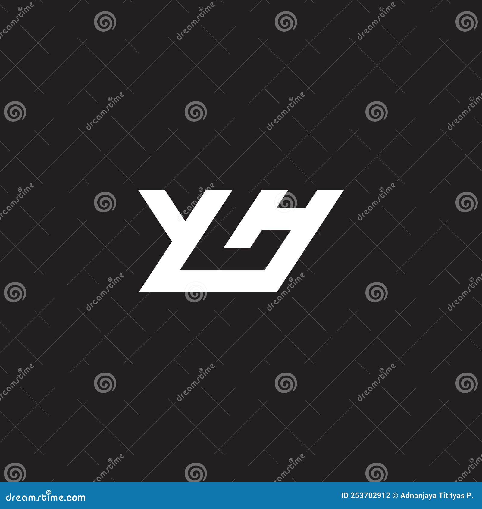 Letter Yh Simple Geometric Logo Vector Stock Vector - Illustration of ...