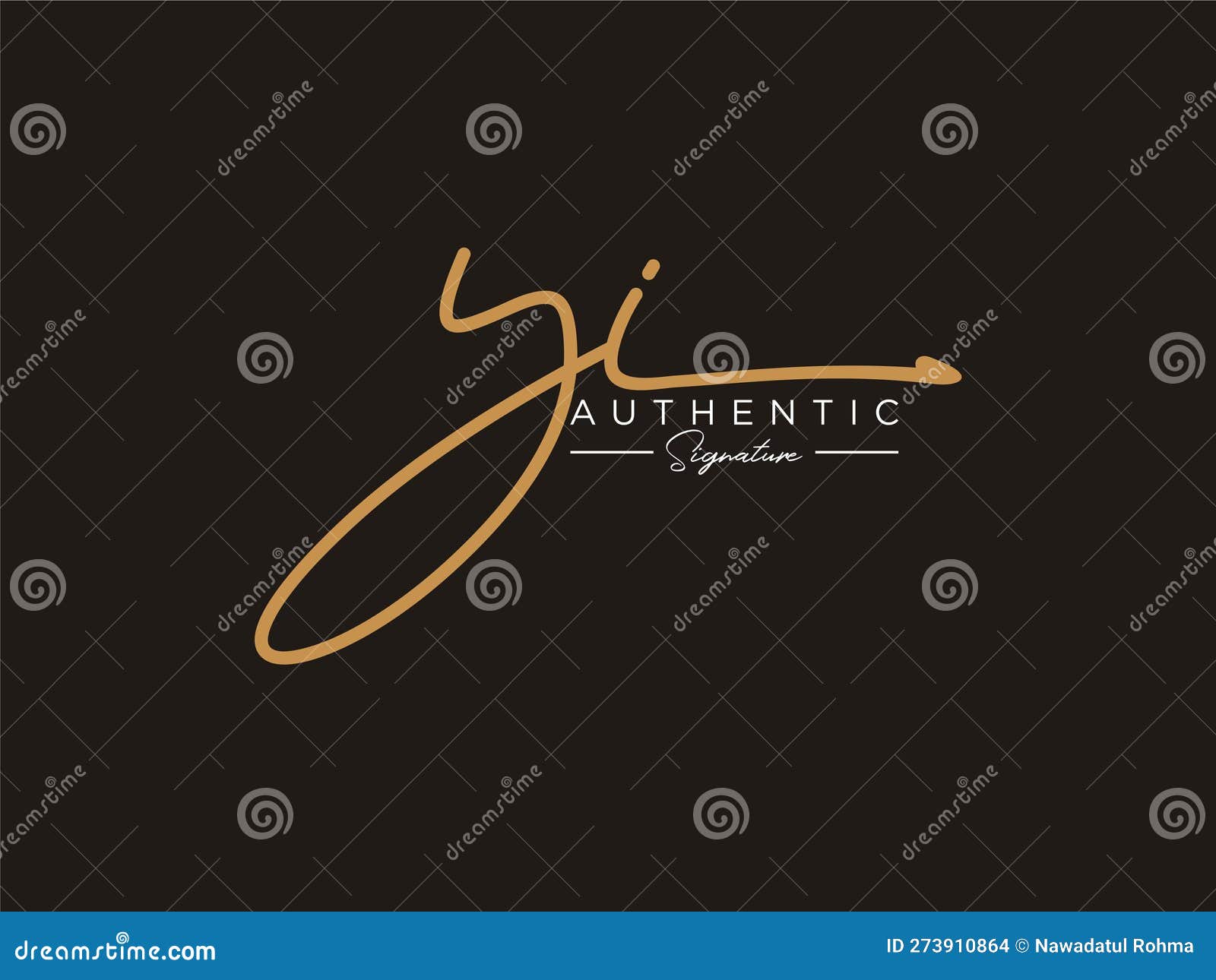 Letter YI Signature Logo Template Vector Stock Vector - Illustration of ...