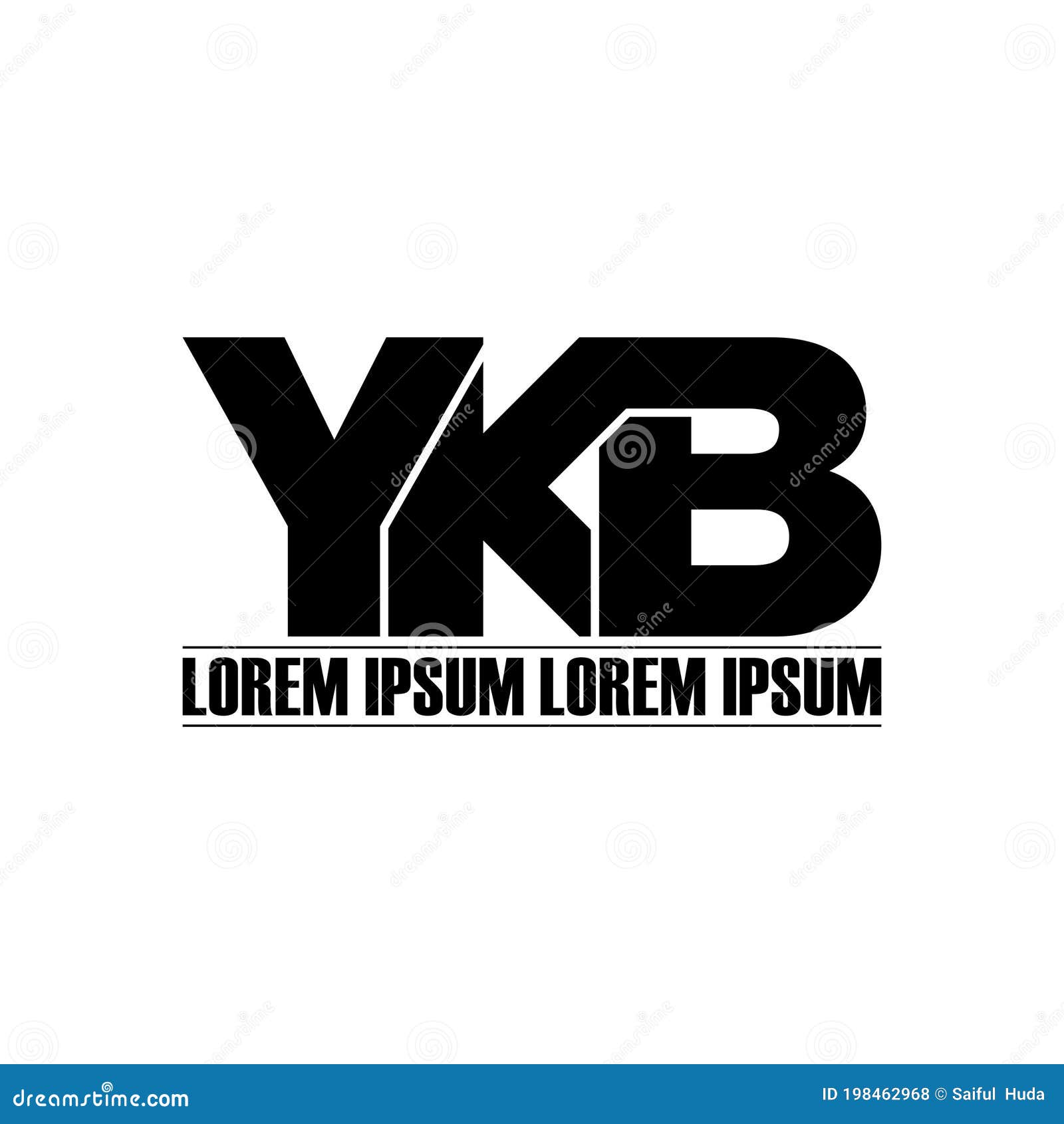 Letter YKB Simple Monogram Logo Icon Design. Stock Vector ...