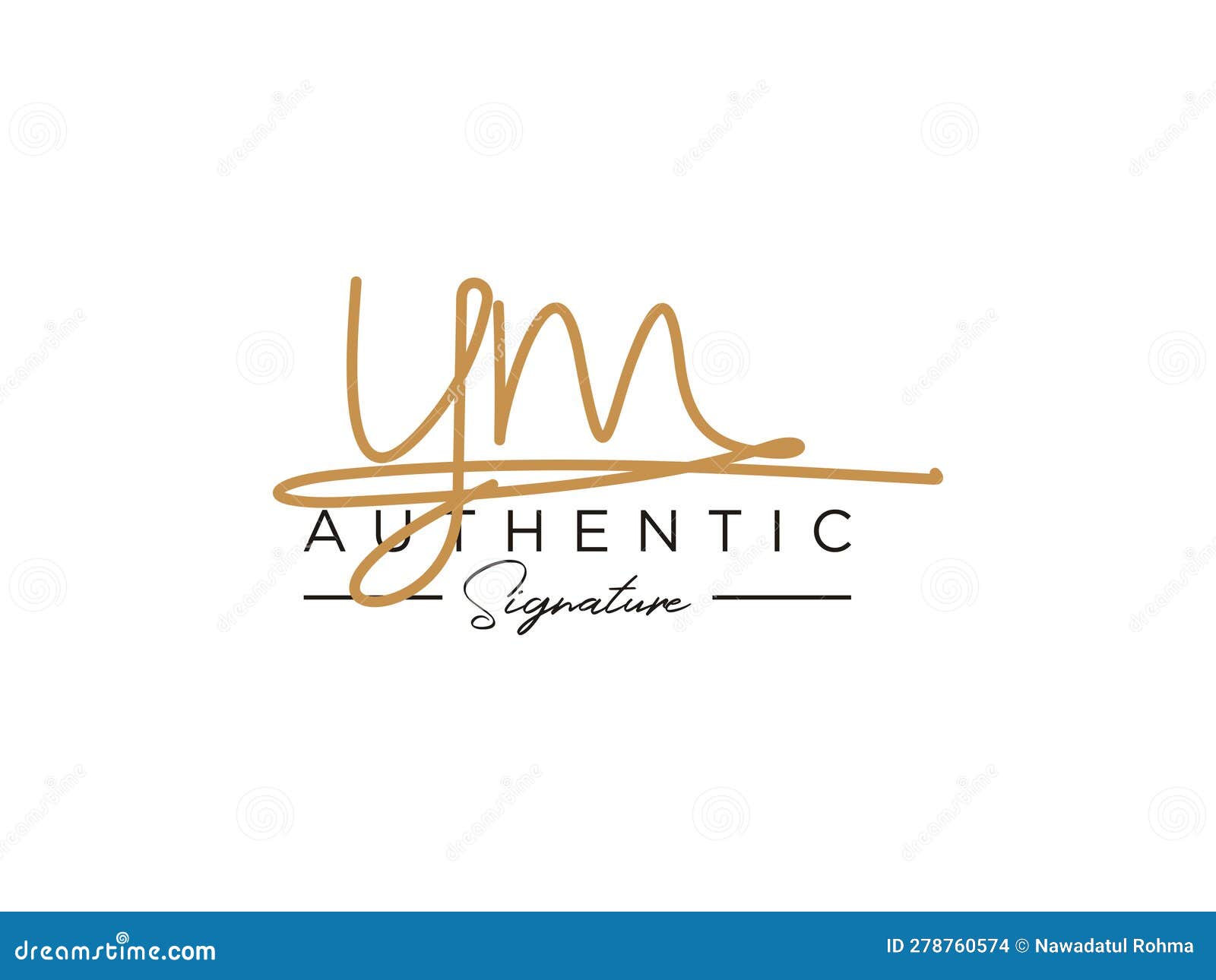 Letter YM Signature Logo Template Vector Stock Vector - Illustration of ...