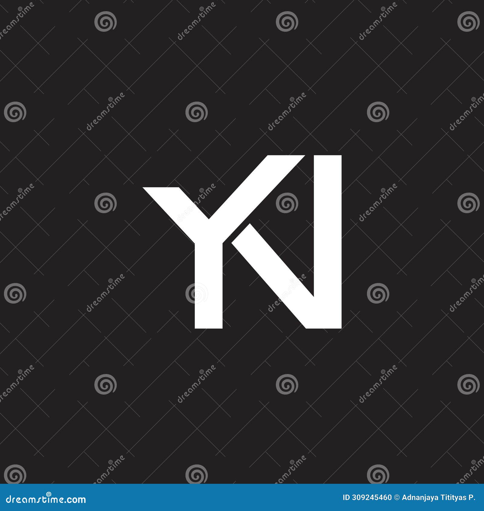 Letter Yn Linked Geometric Line Simple Logo Vector Stock Vector ...