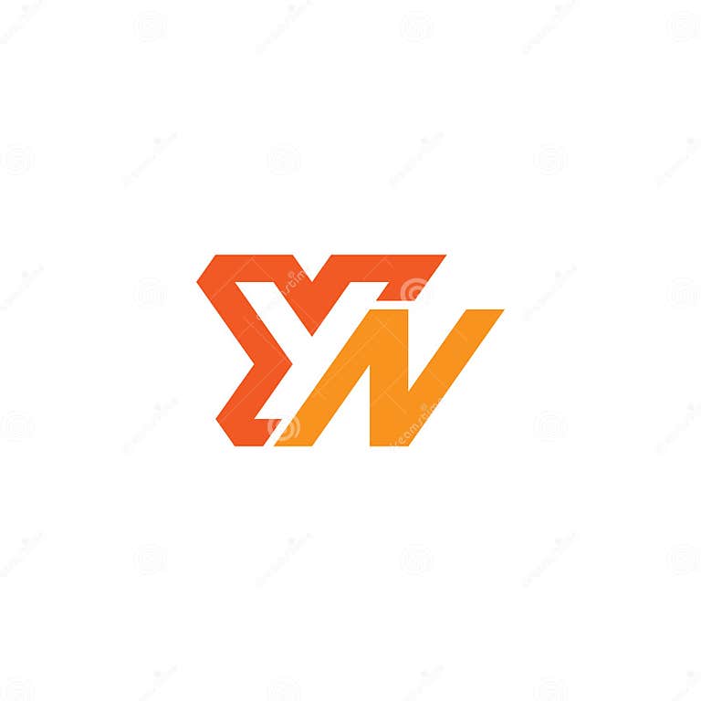 Letter YN Negative Space Logo, YN Monogram, Initial YN Logo, YN Logo ...
