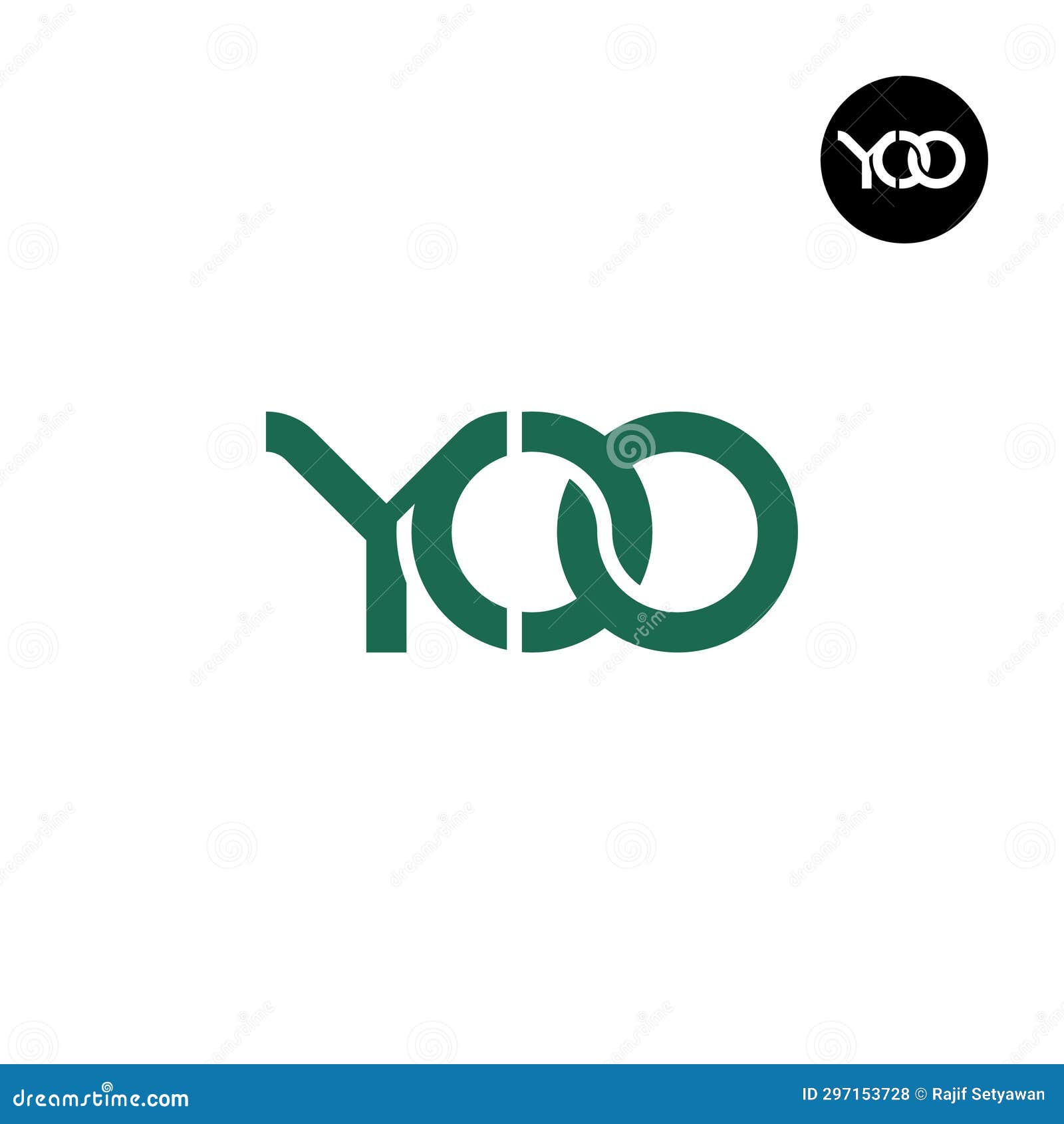 Letter YOO Monogram Logo Design Stock Illustration - Illustration of ...