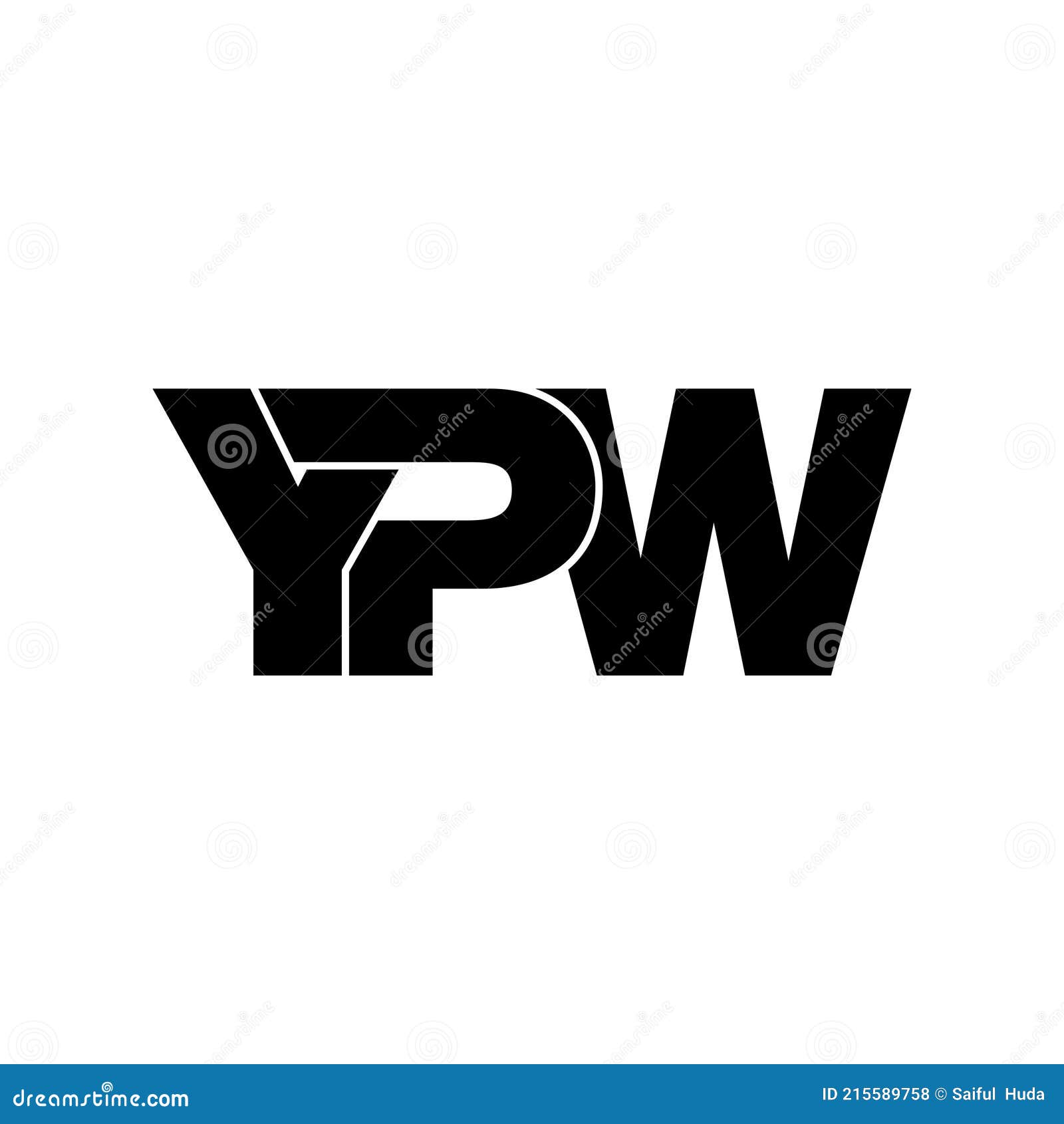 Letter YPW Simple Monogram Logo Icon Design. Stock Vector ...