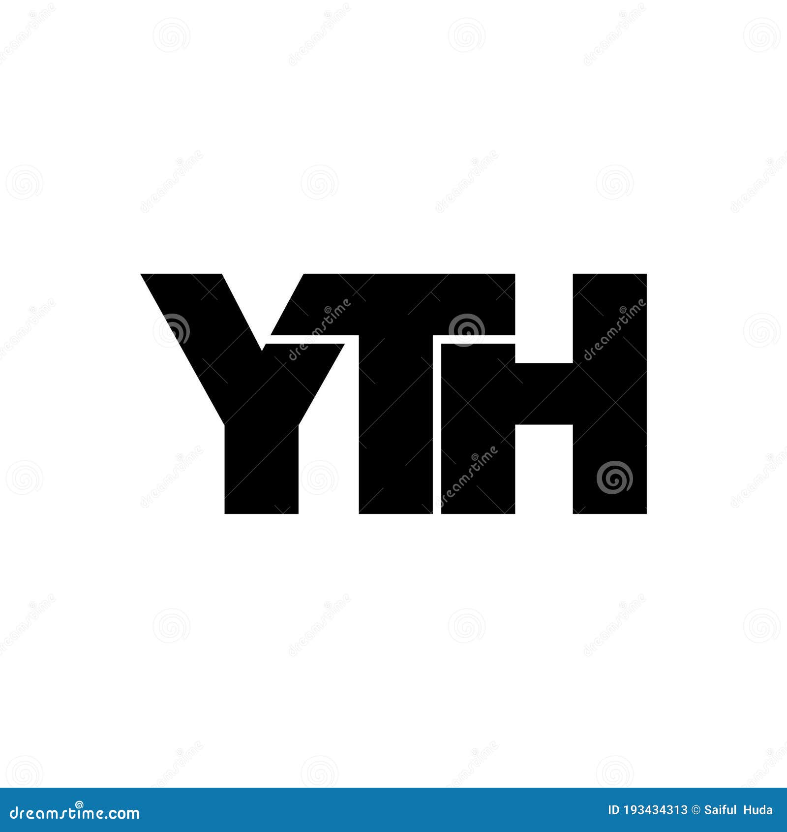 Letter YTH Simple Monogram Logo Icon Design. Stock Vector ...