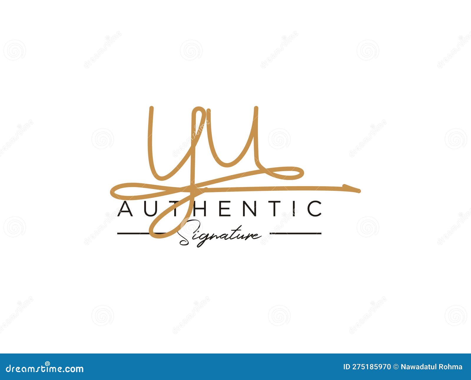 Letter YU Signature Logo Template Vector Stock Vector - Illustration of ...