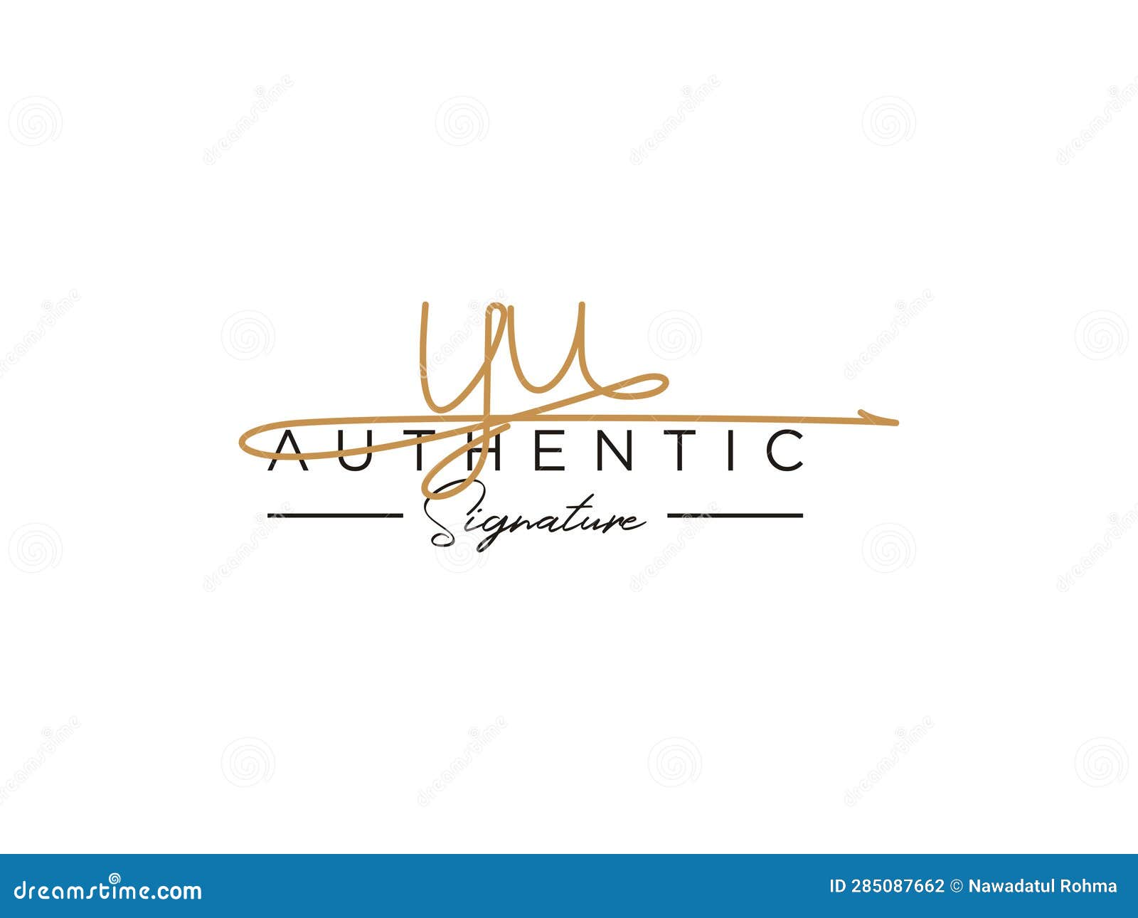 Letter YU Signature Logo Template Vector Stock Vector - Illustration of ...