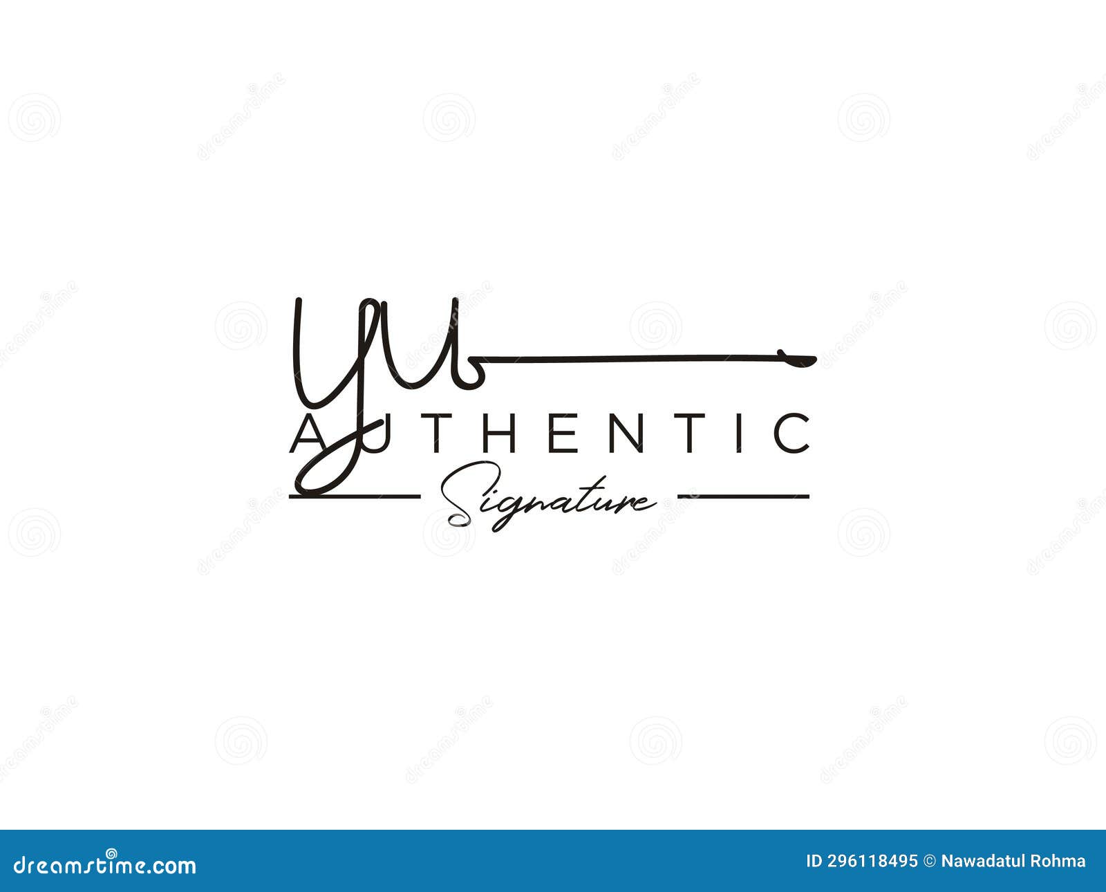 Letter YU Signature Logo Template Vector Stock Vector - Illustration of ...