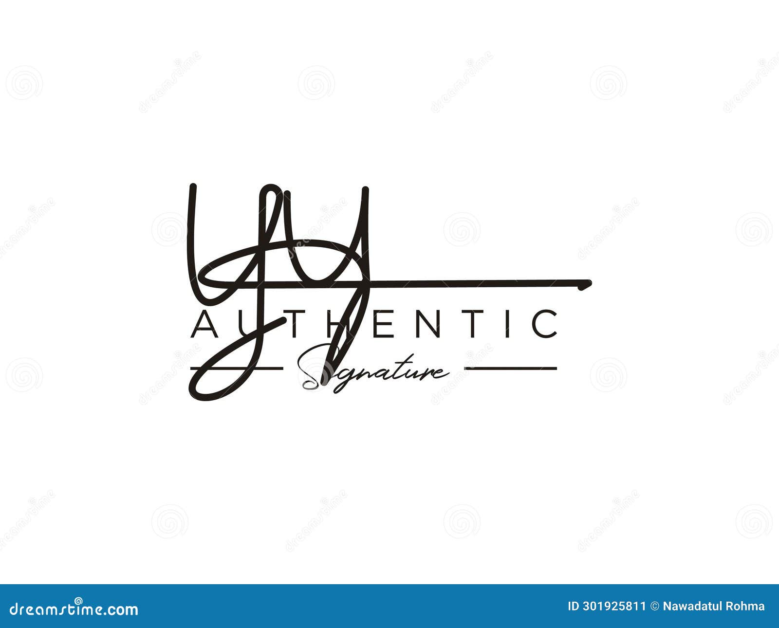 Letter YU Signature Logo Template Vector Stock Vector - Illustration of ...