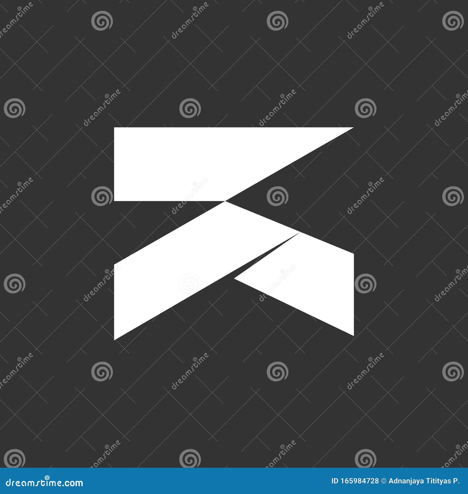 Letter Z Abstract Geometric Logo Vector Stock Vector - Illustration of ...