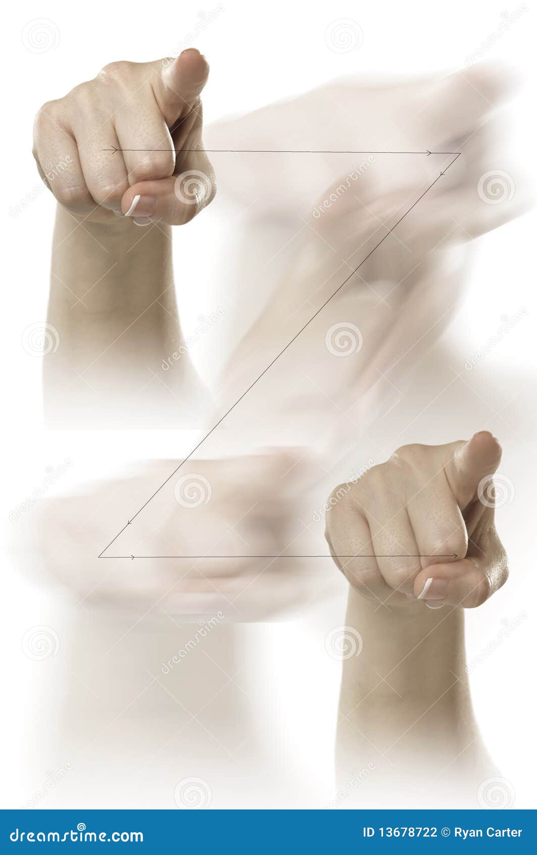 Letter Z in ASL stock photo. Image of nonverbal, international - 13678722