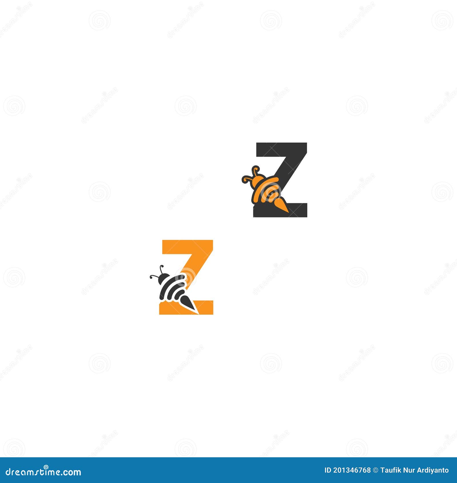 Letter Z Bee Icon Creative Design Logo Stock Vector - Illustration of ...