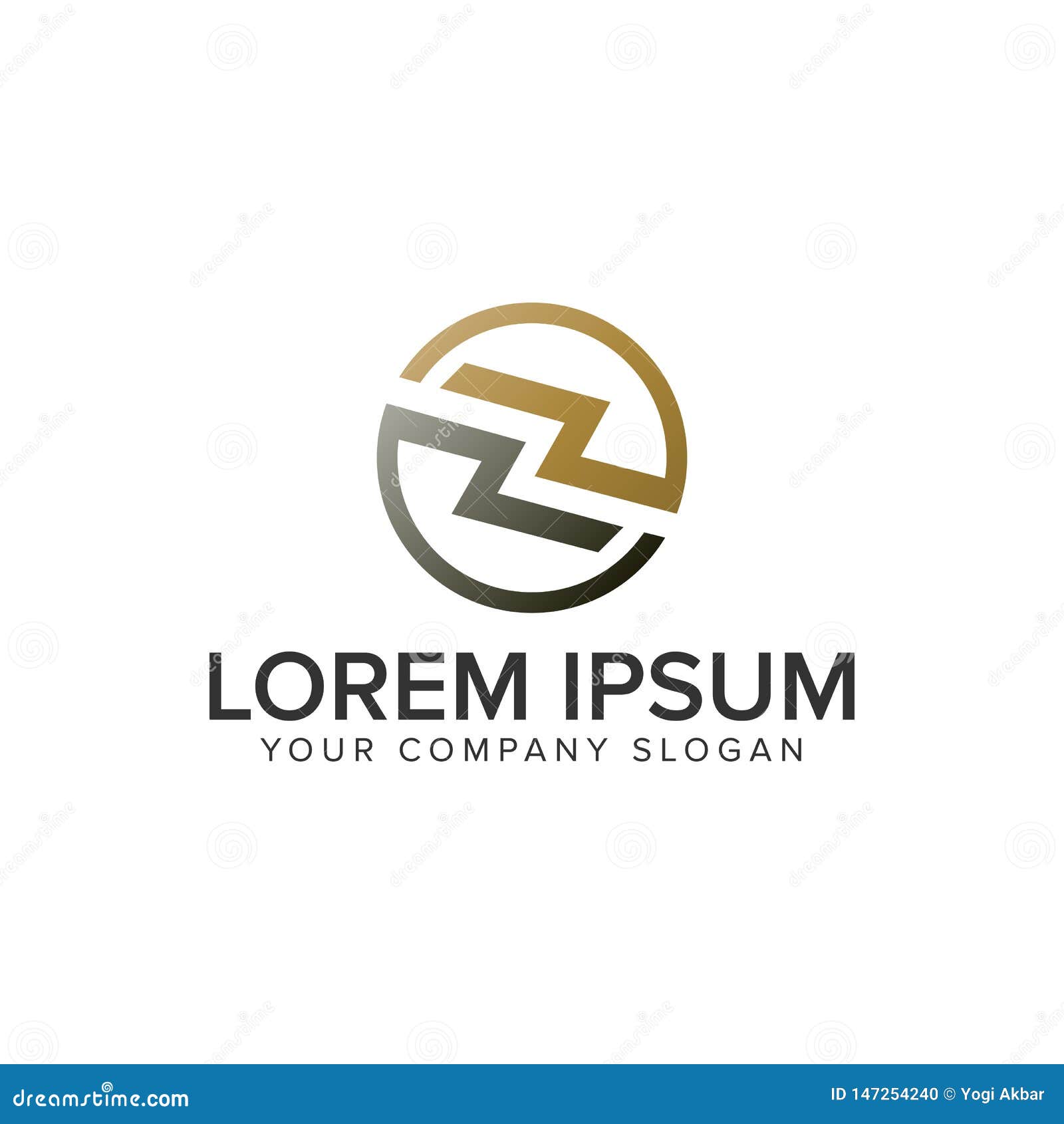 Letter Z Circle Logo Design Concept Template. Fully Editable Stock ...