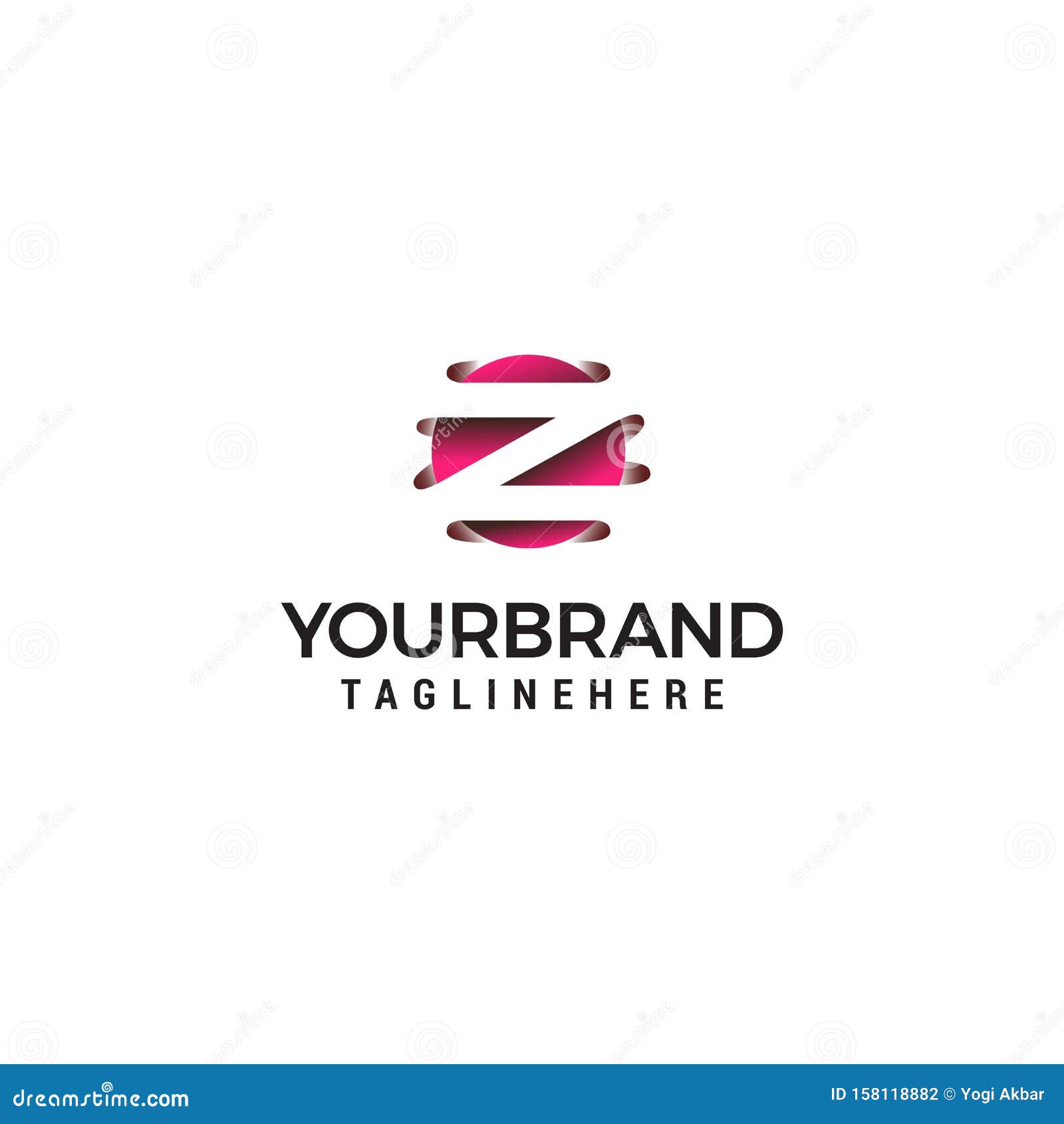 Letter Z in Circle Shape Logo Design Concept Template Stock Vector ...