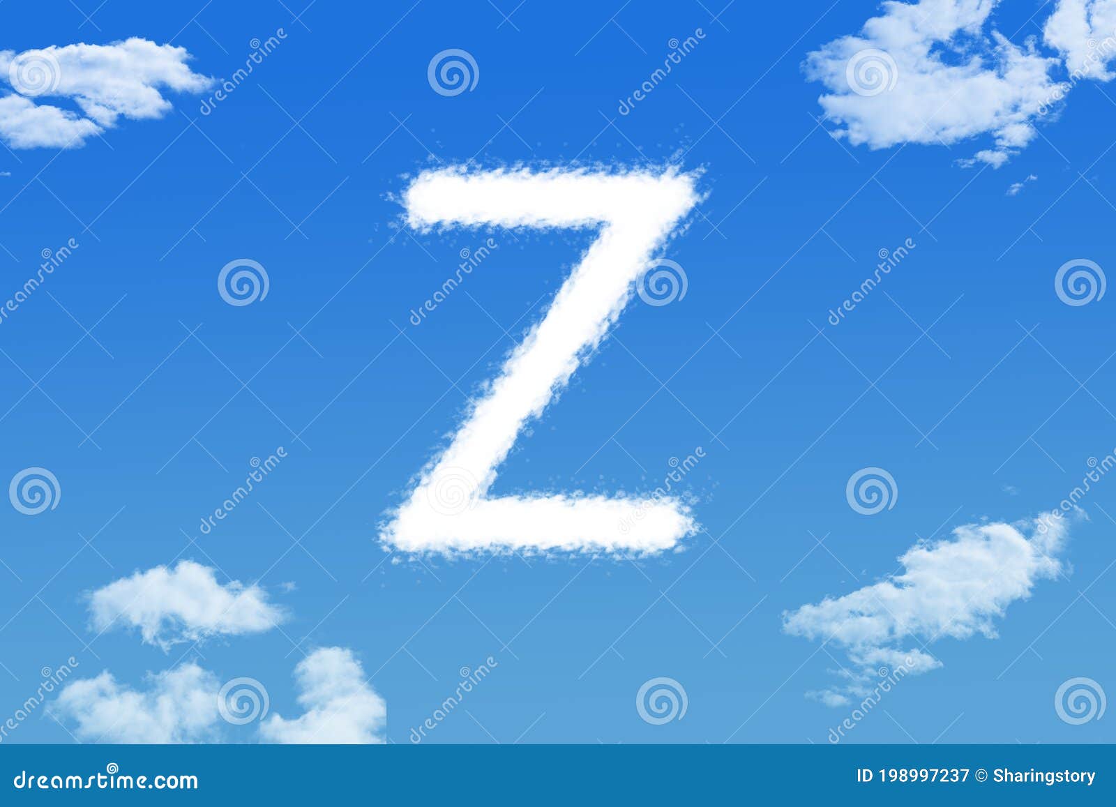 Letter z cloud shape stock image. Image of text, weather - 198997237
