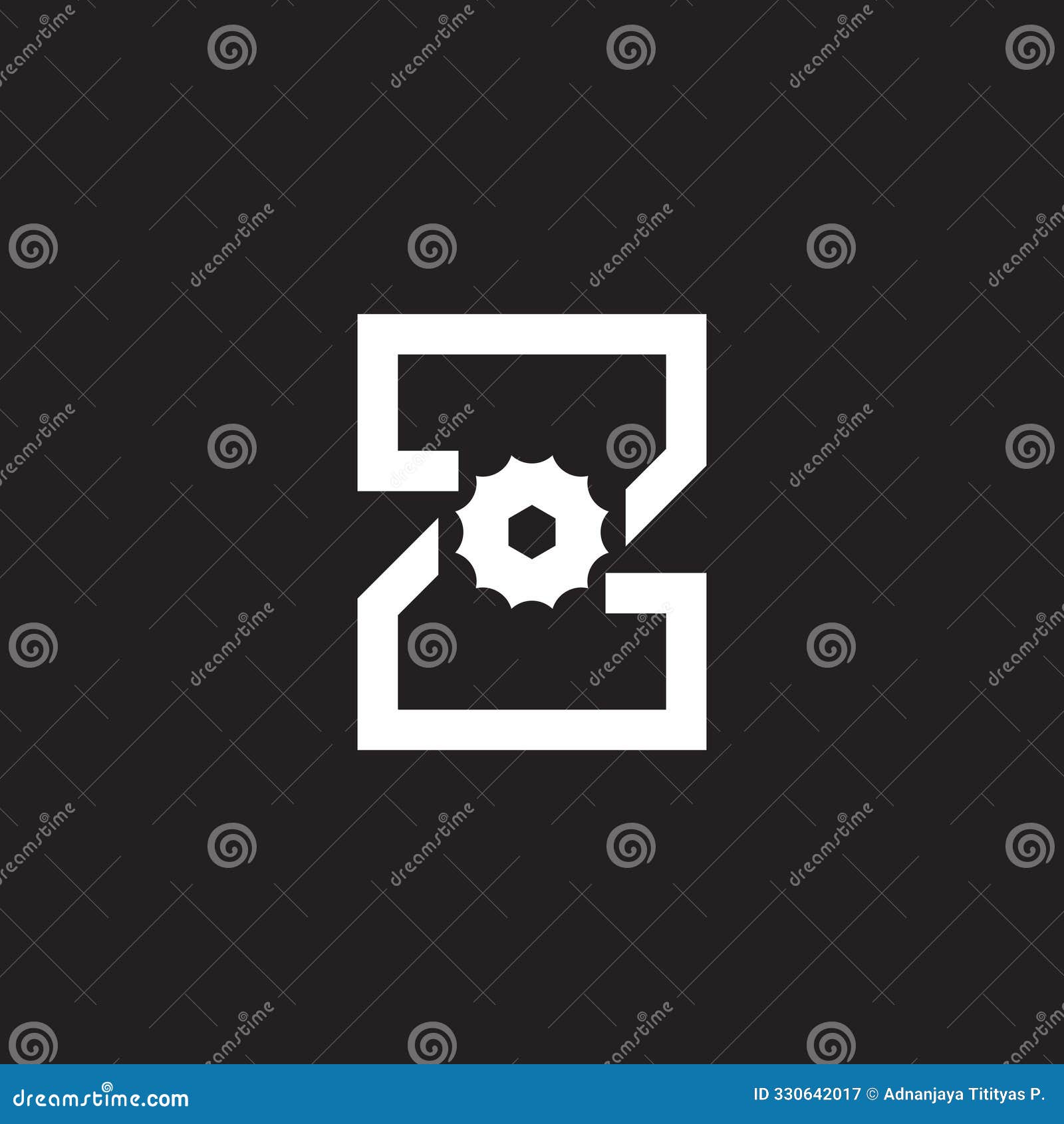 Letter Z Cog Machine Industry Logo Vector Stock Vector - Illustration ...