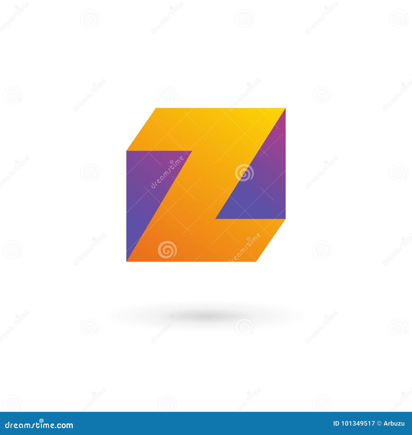 Letter Z Cube Logo Icon Design Template Elements Stock Vector ...