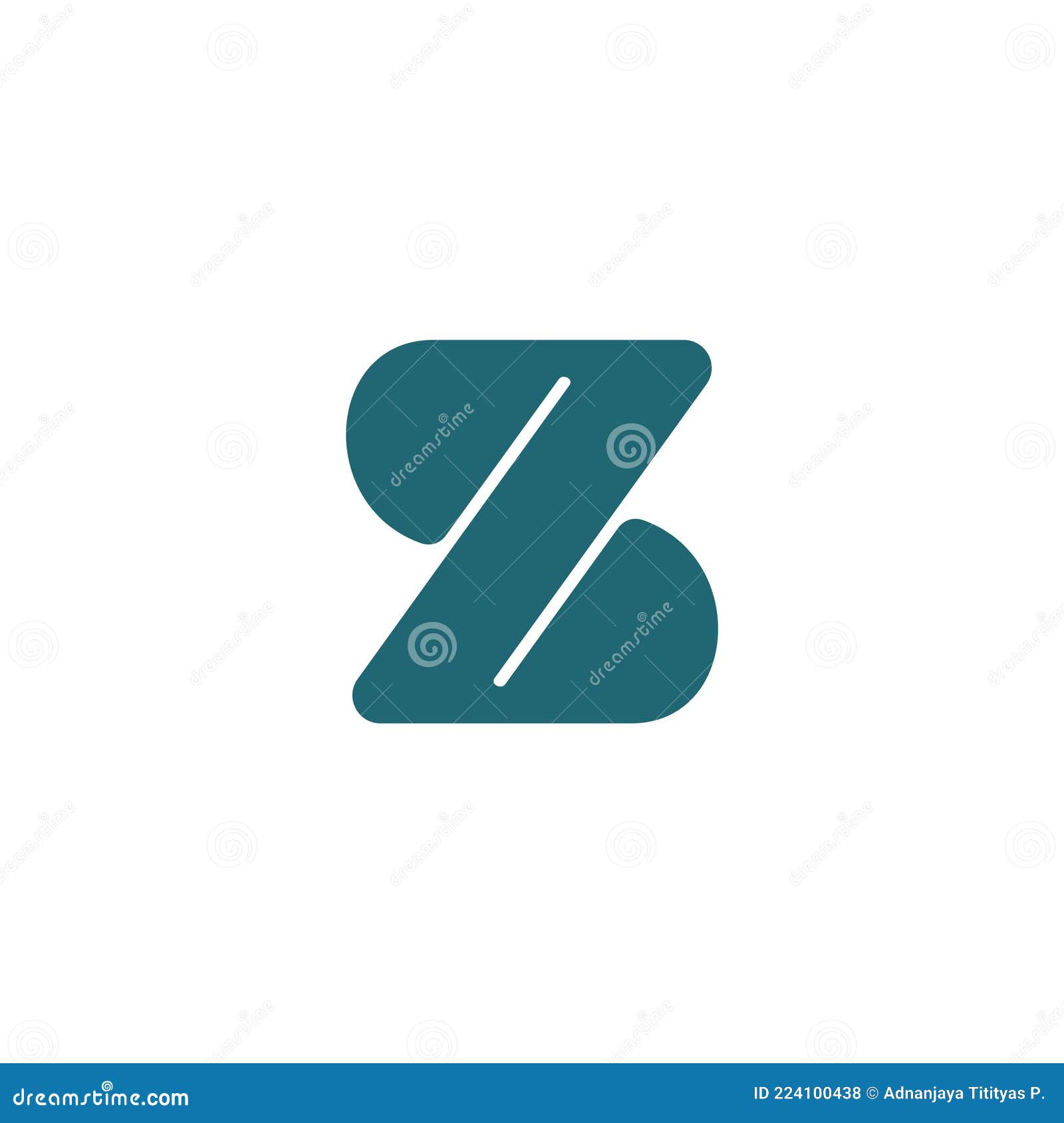 Letter Z Curve Geometric Simple Logo Vector Stock Vector - Illustration ...