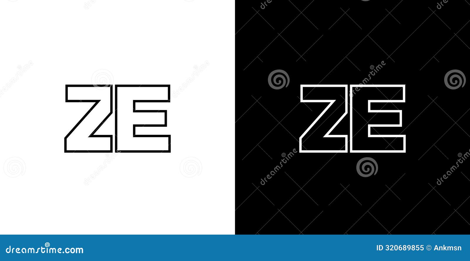 Letter Z and E, ZE Logo Design Template. Minimal Monogram Initial Based ...