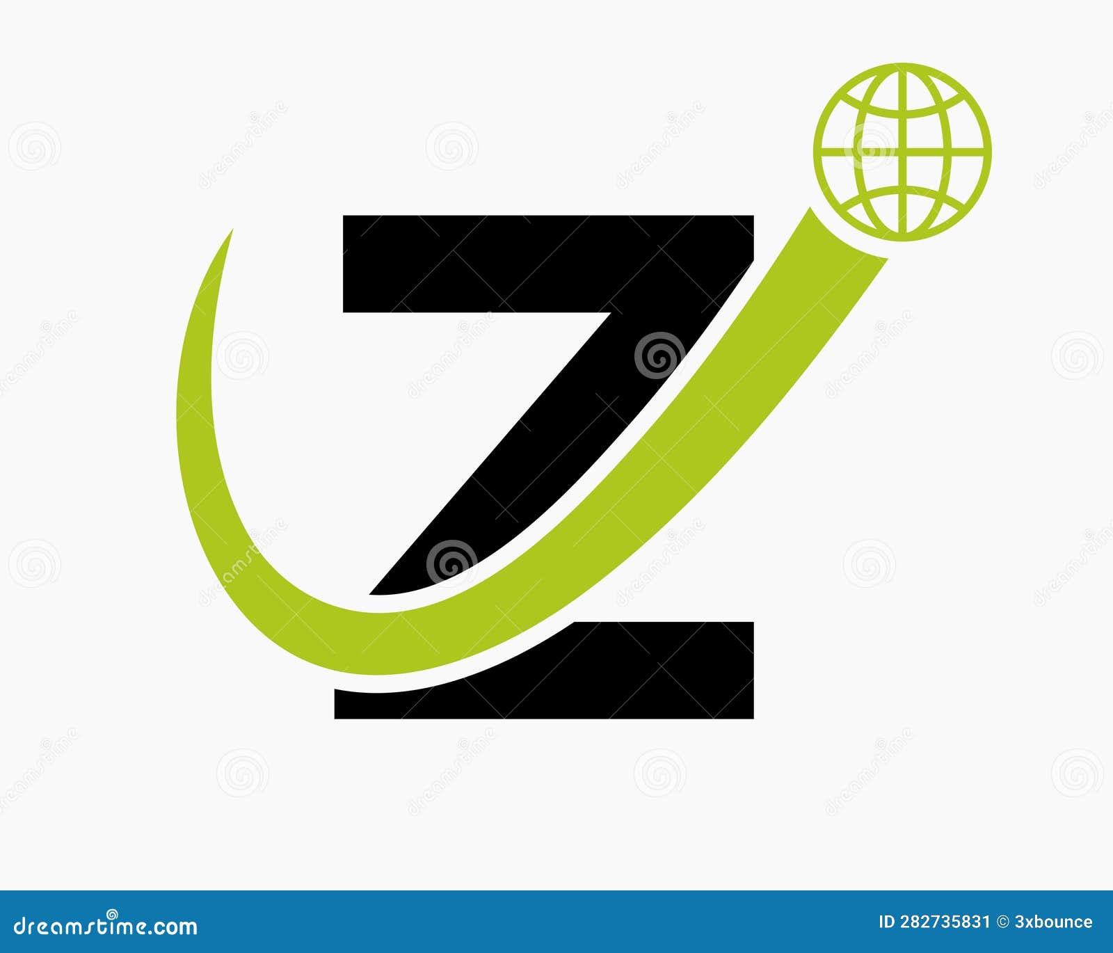 Letter Z Global Logo Design. World Logotype Symbol Vector Template ...