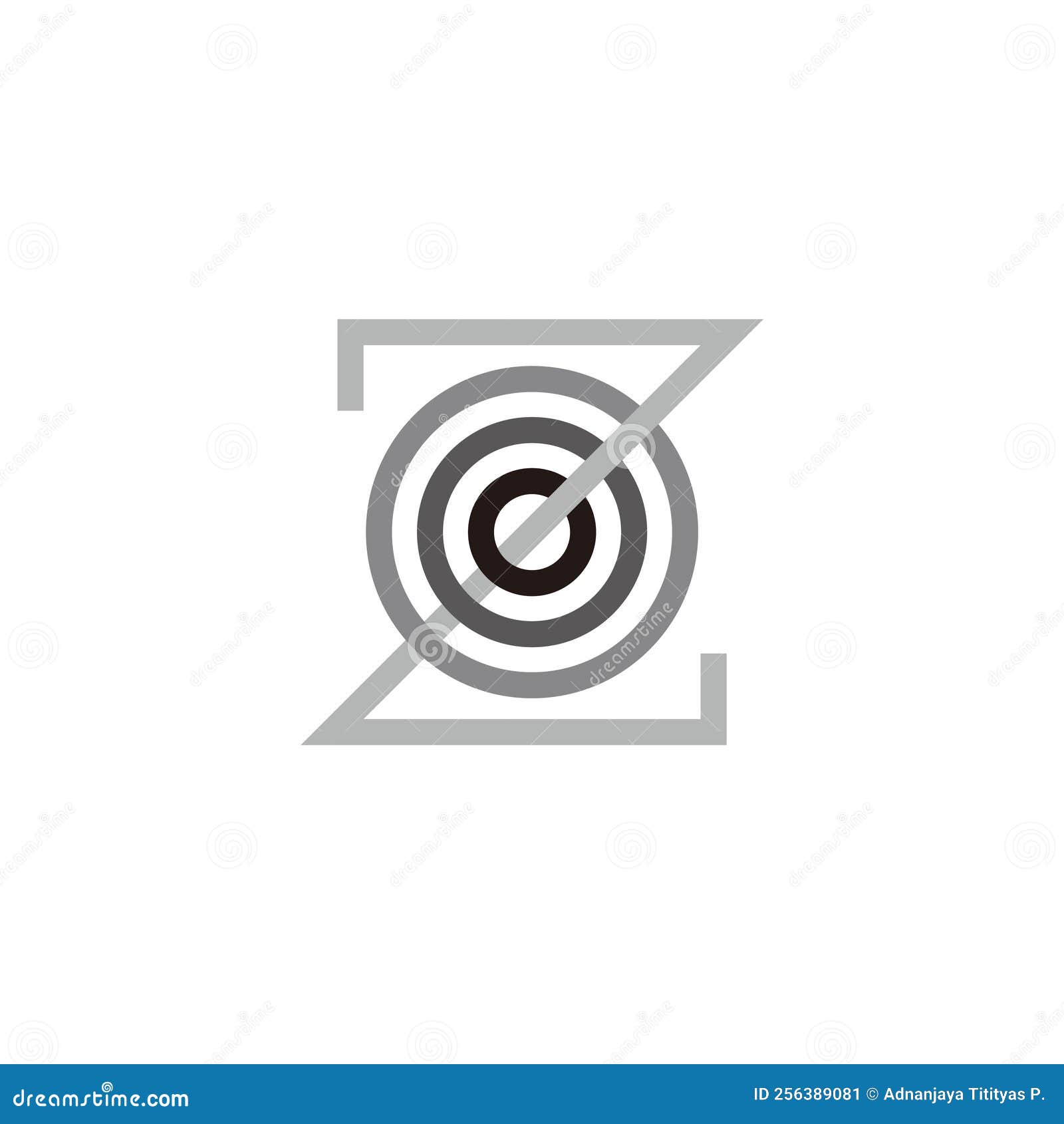 Letter Z Gradient Circle Stripes Logo Vector Stock Vector ...