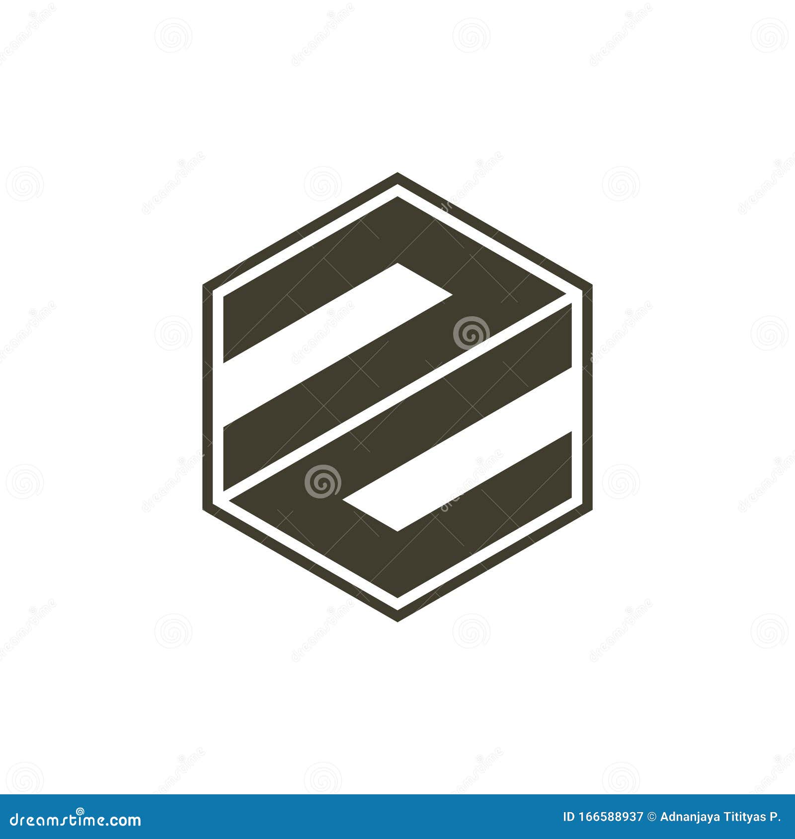 Letter Z Hexagonal Geometric Box Design Vector Stock Vector ...