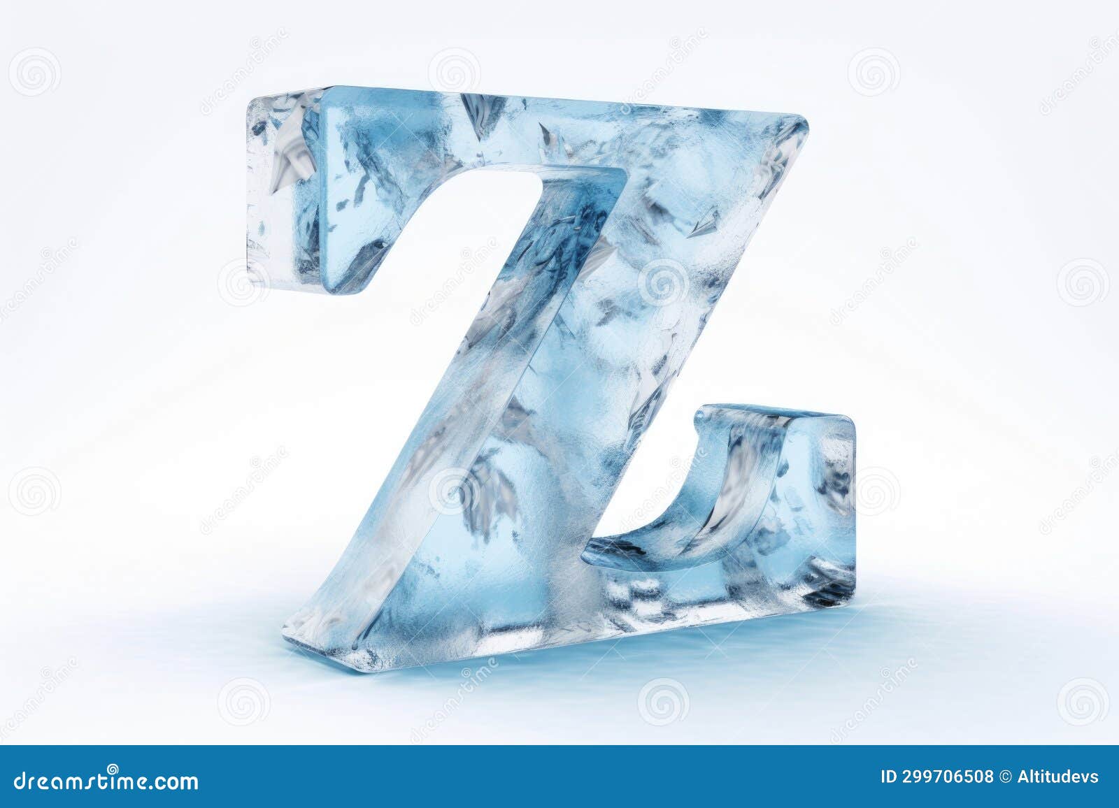 Letter Z, Ice and Snow Style, on White Background Stock Photo - Image ...