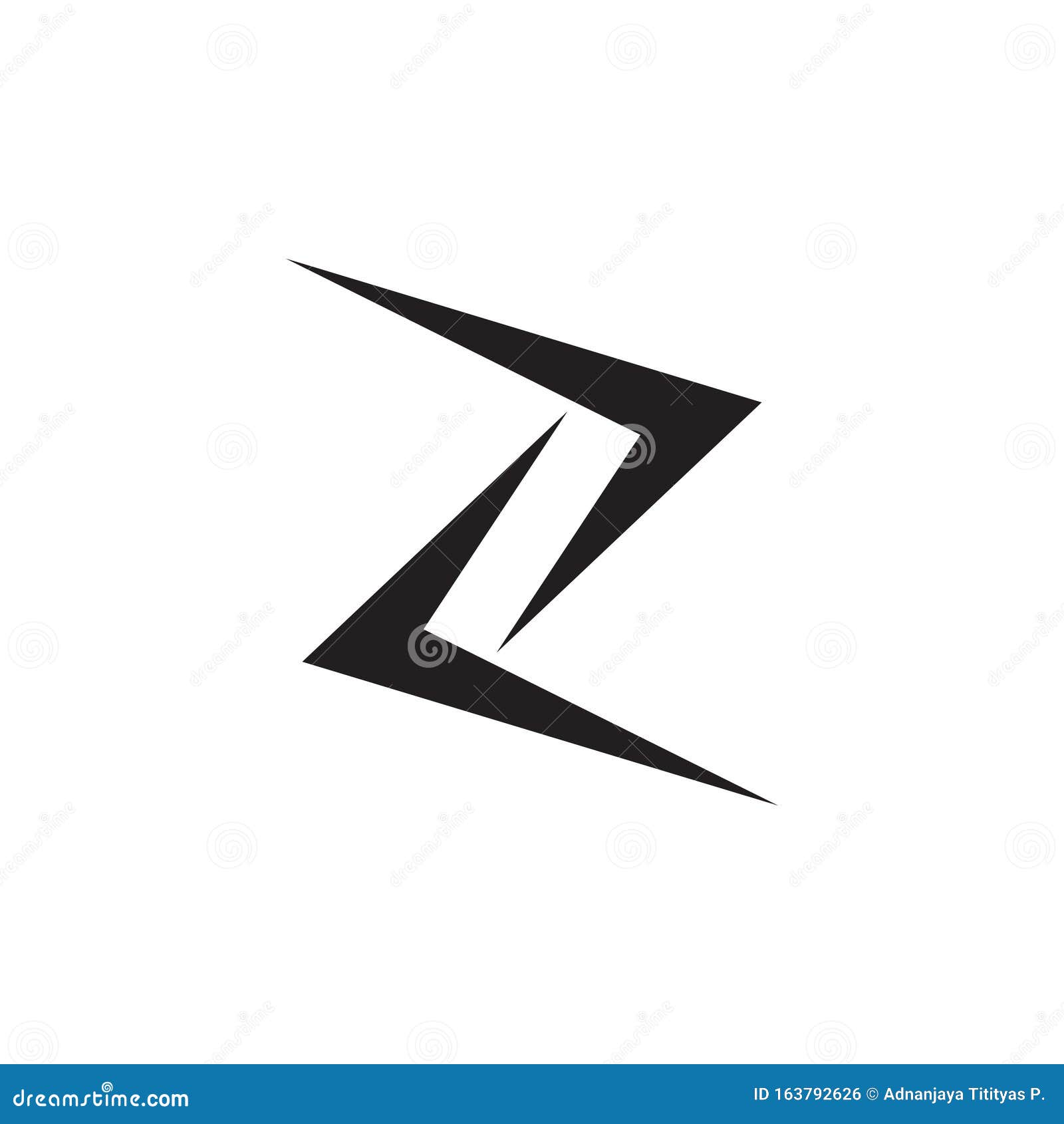 Letter Z Linked Arrow Simple Geometric Logo Vector Stock Vector ...