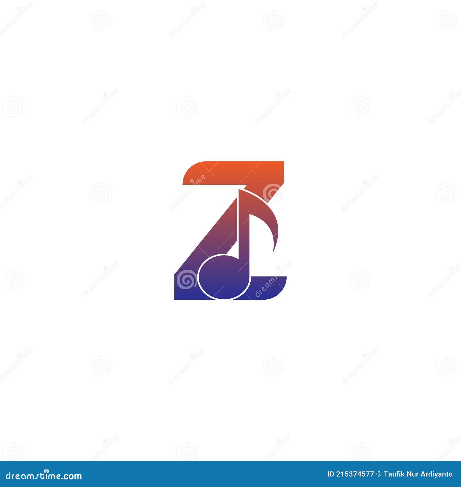 Letter Z Logo Icon with Musical Note Design Symbol Template Stock ...